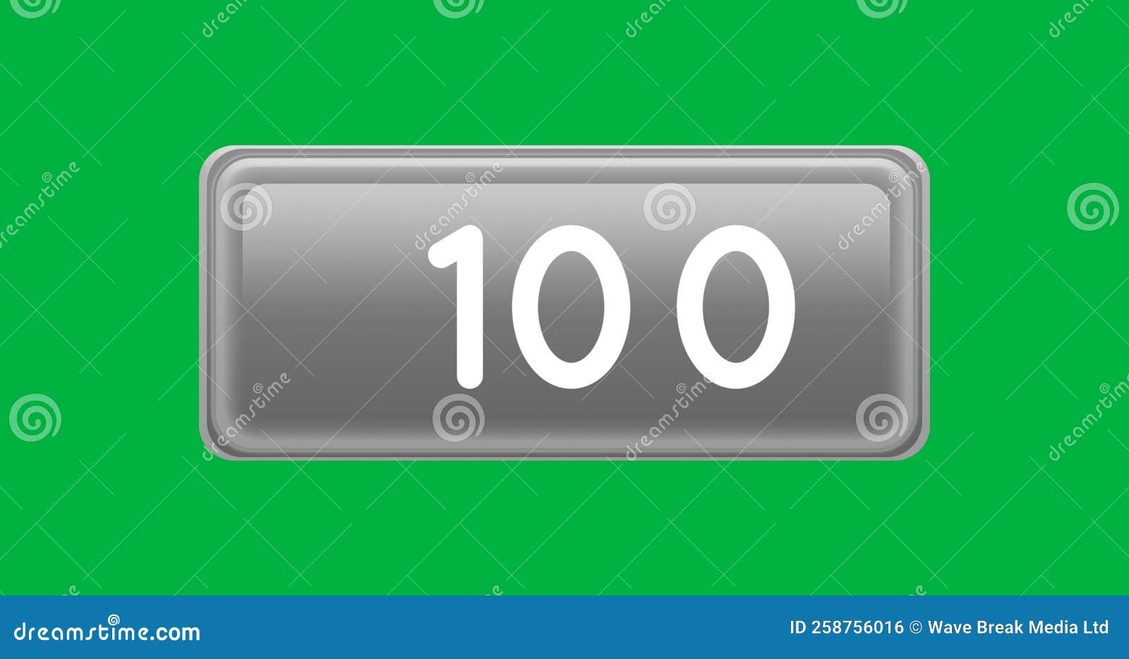 Image of 100 Notifications on Green Background Stock Illustration ...