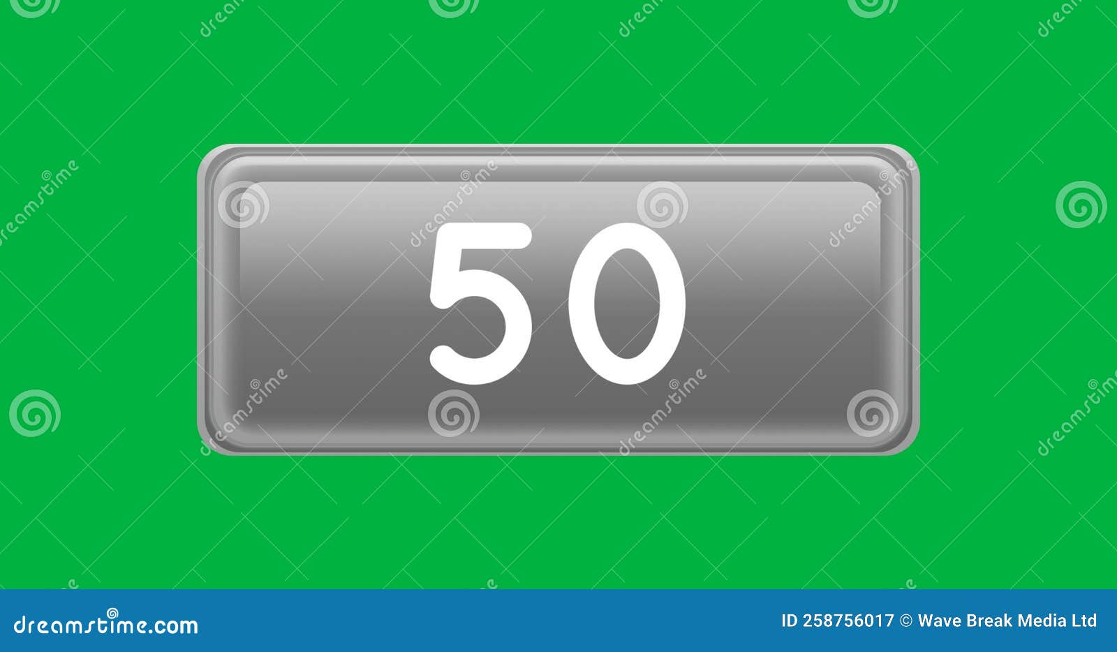 Image of 50 Notifications on Green Background Stock Illustration ...