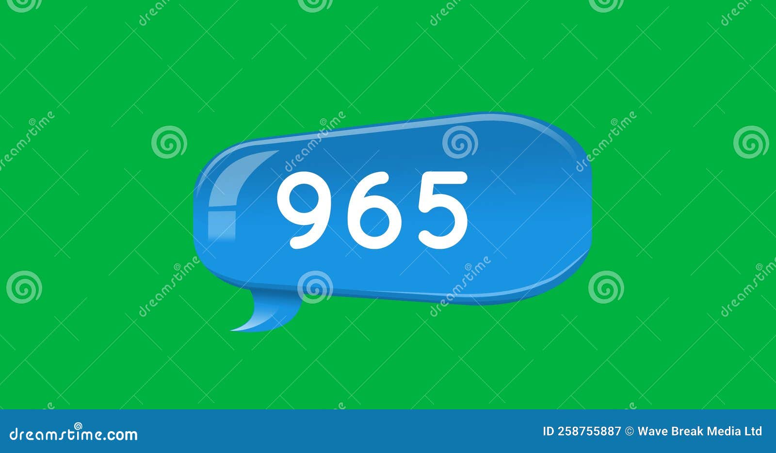 Image of 965 Notifications on Green Background Stock Illustration ...