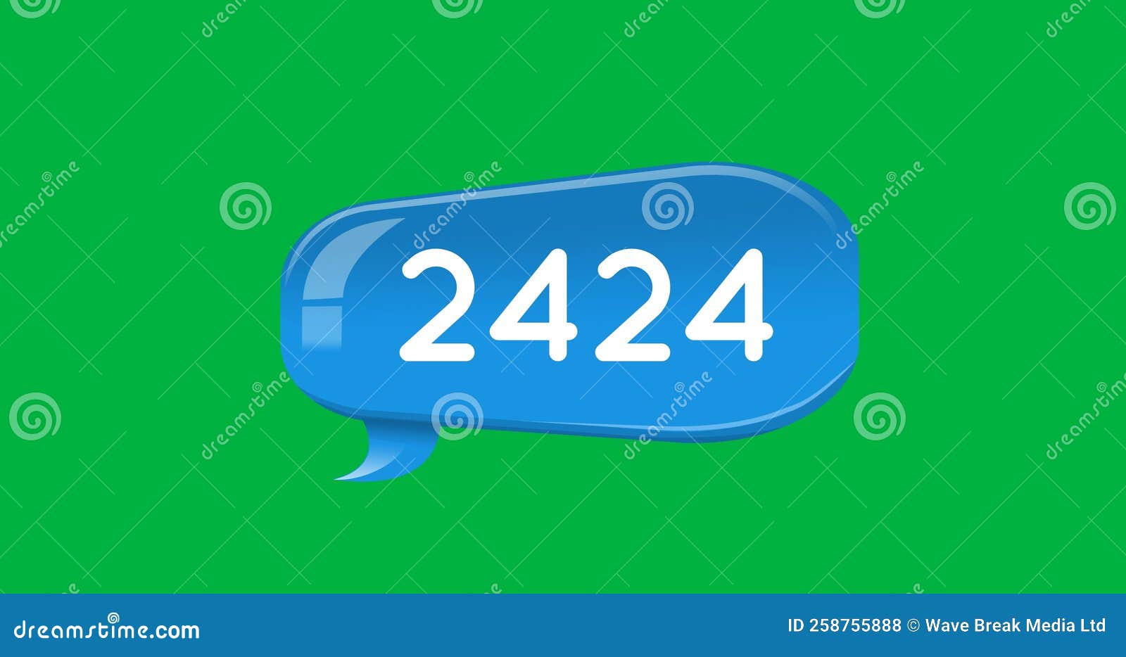 Image of 2424 Notifications on Green Background Stock Illustration ...