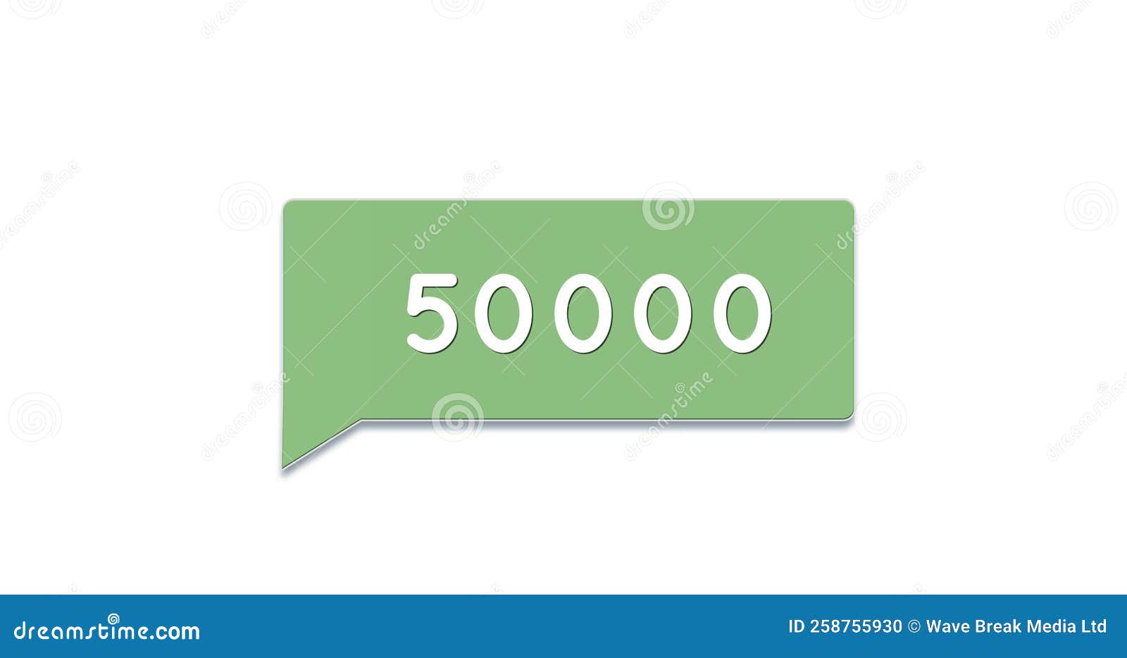 Image of 50000 Notifications on White Background Stock Illustration ...