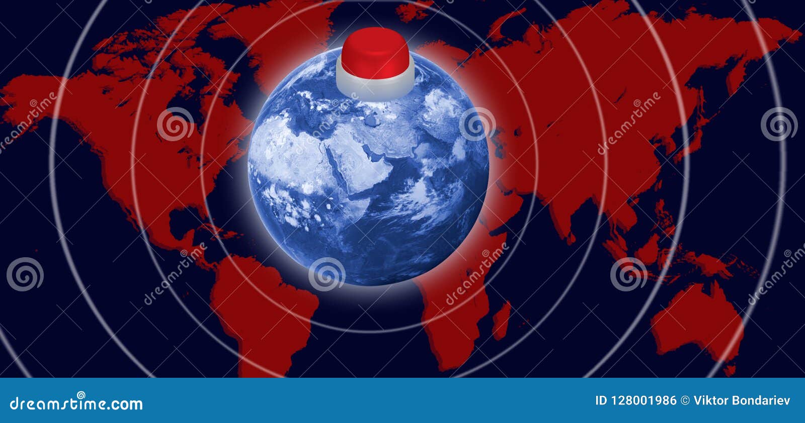 Image of a Nuclear Button on the Planet As a Symbol of the Danger of ...