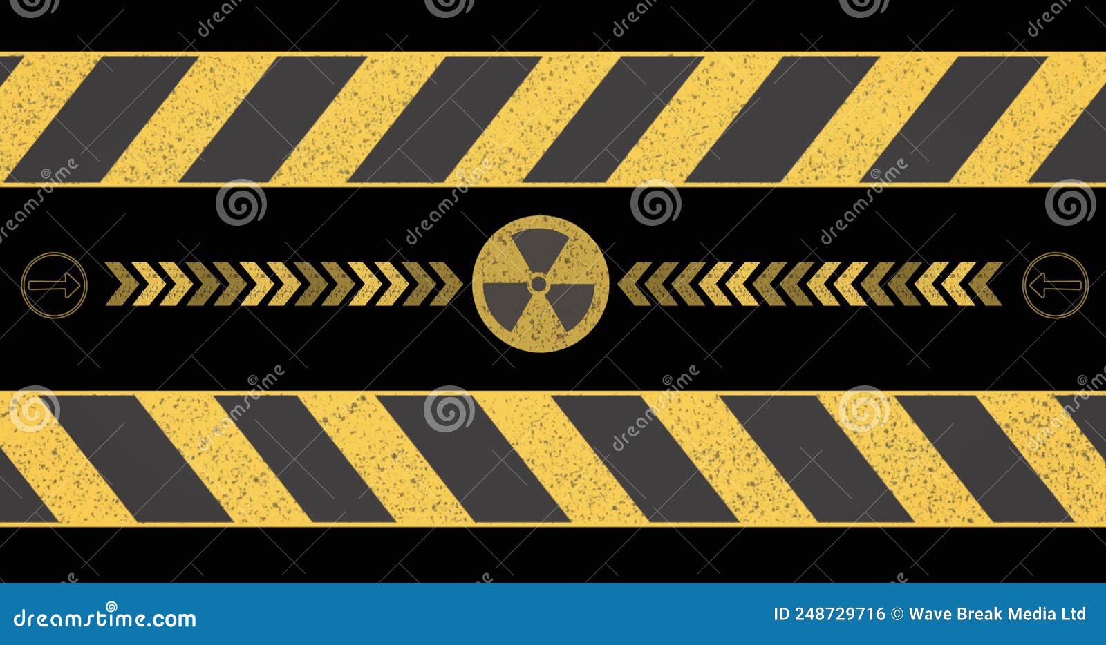 Image of Nuclear Symbol on Black Background Stock Illustration ...