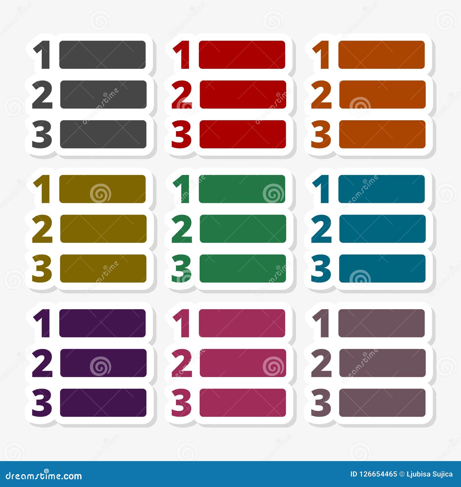 Image of numbered list stock vector. Illustration of design - 126654465 Image of numbered list stock vector. Illustration of design - 126654465