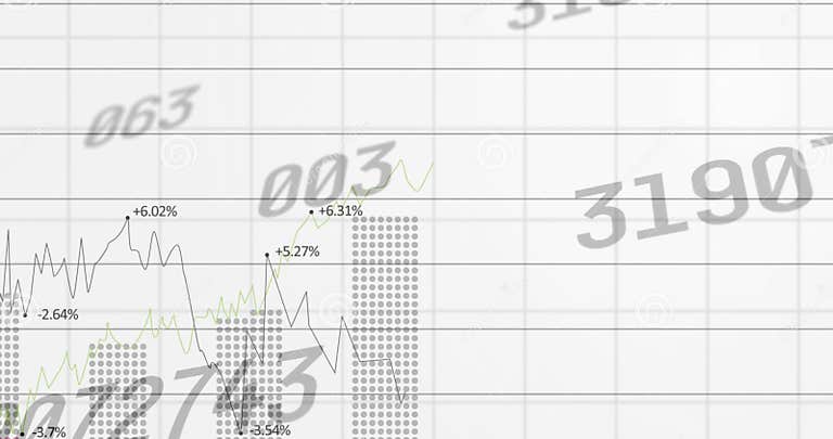 Image of Numbers Changing and Statistics Processing Over Grid Stock Image - Image of finance ...