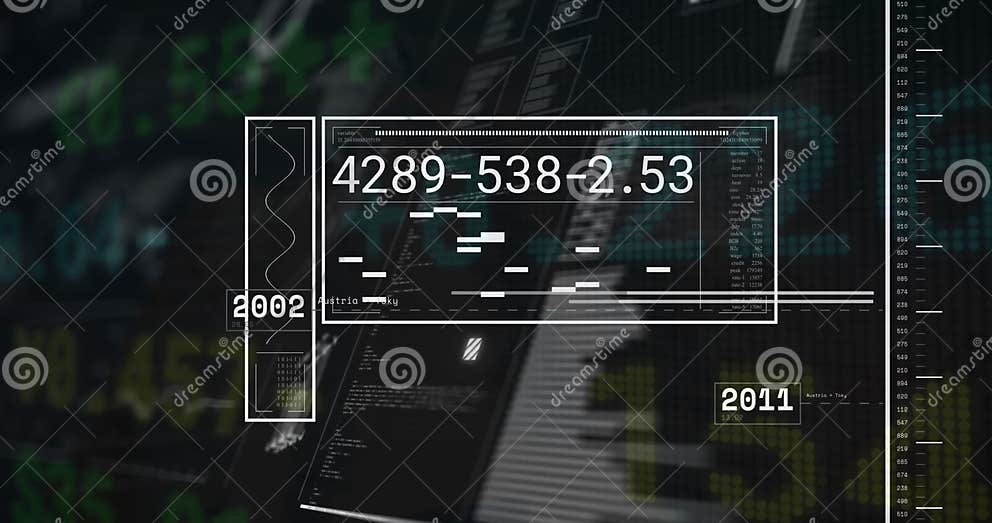 Image of Numbers on Screen and Data Processing Stock Image - Image of ...