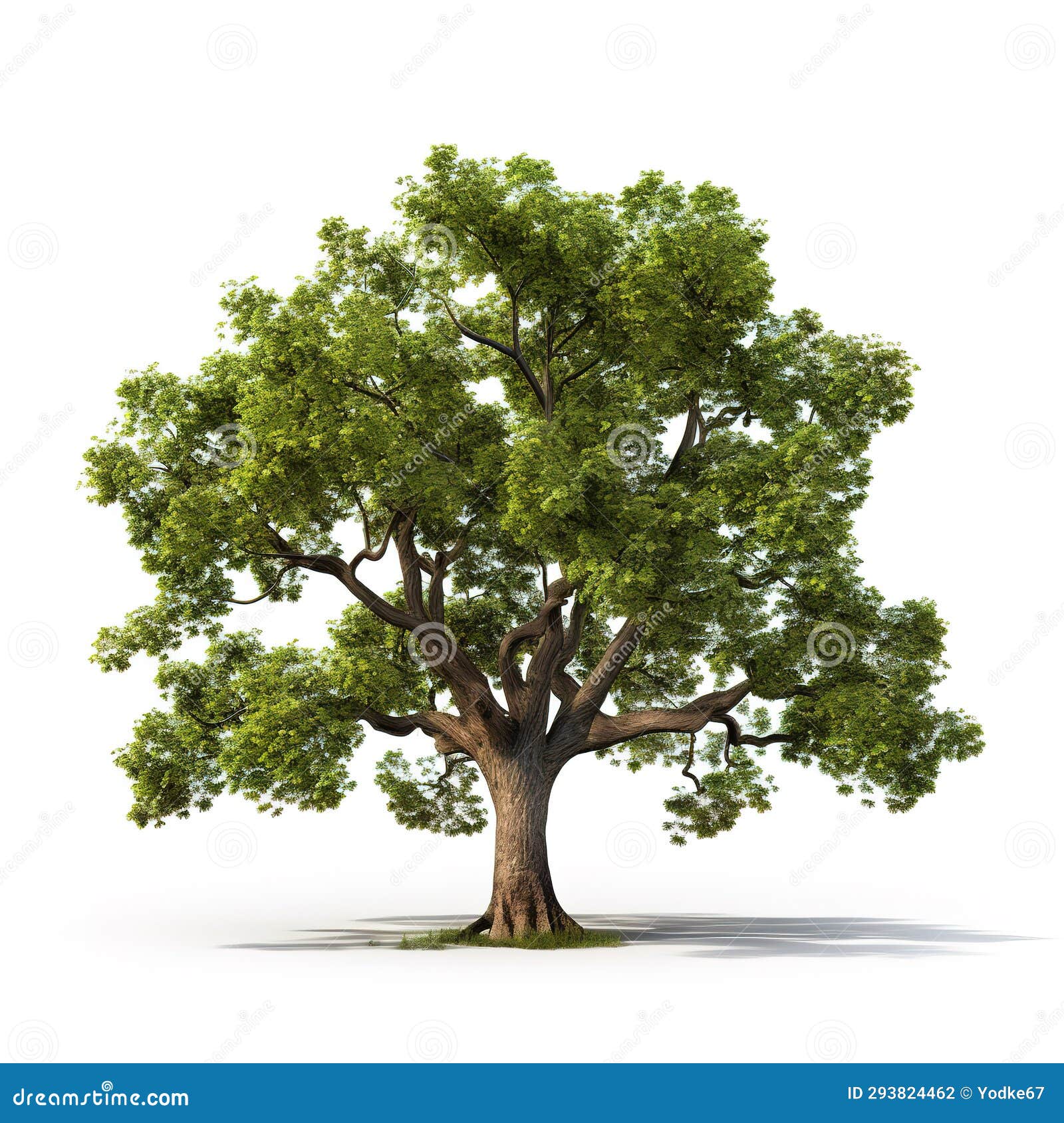 Image of Oak Tree on White Background. Illustration, Generative AI ...