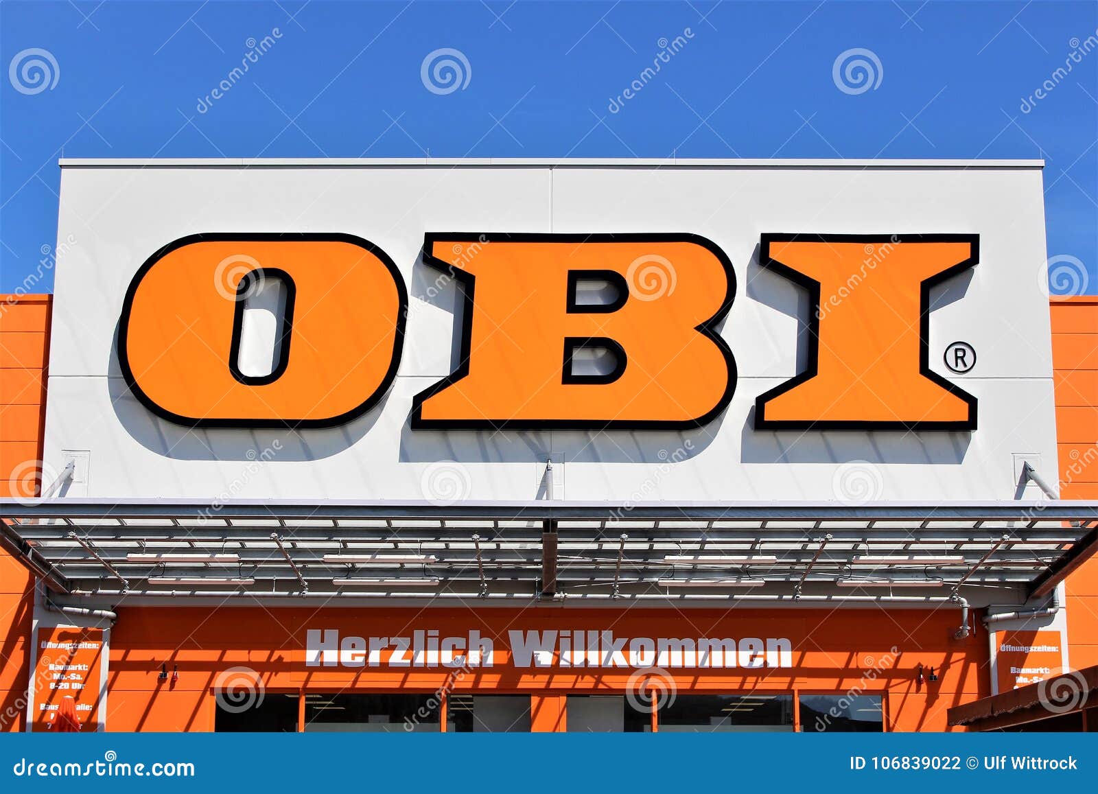 An Image of a OBI Store - Logo - Minden/Germany - 07/18/2017 Editorial ...
