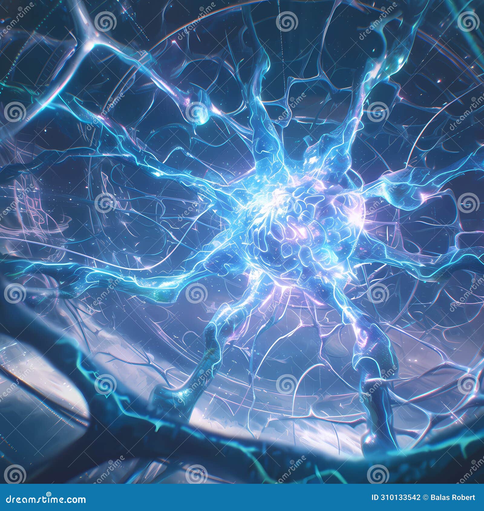 Electrifying Neurons Brain Operation. Generate Ai Stock Image ...