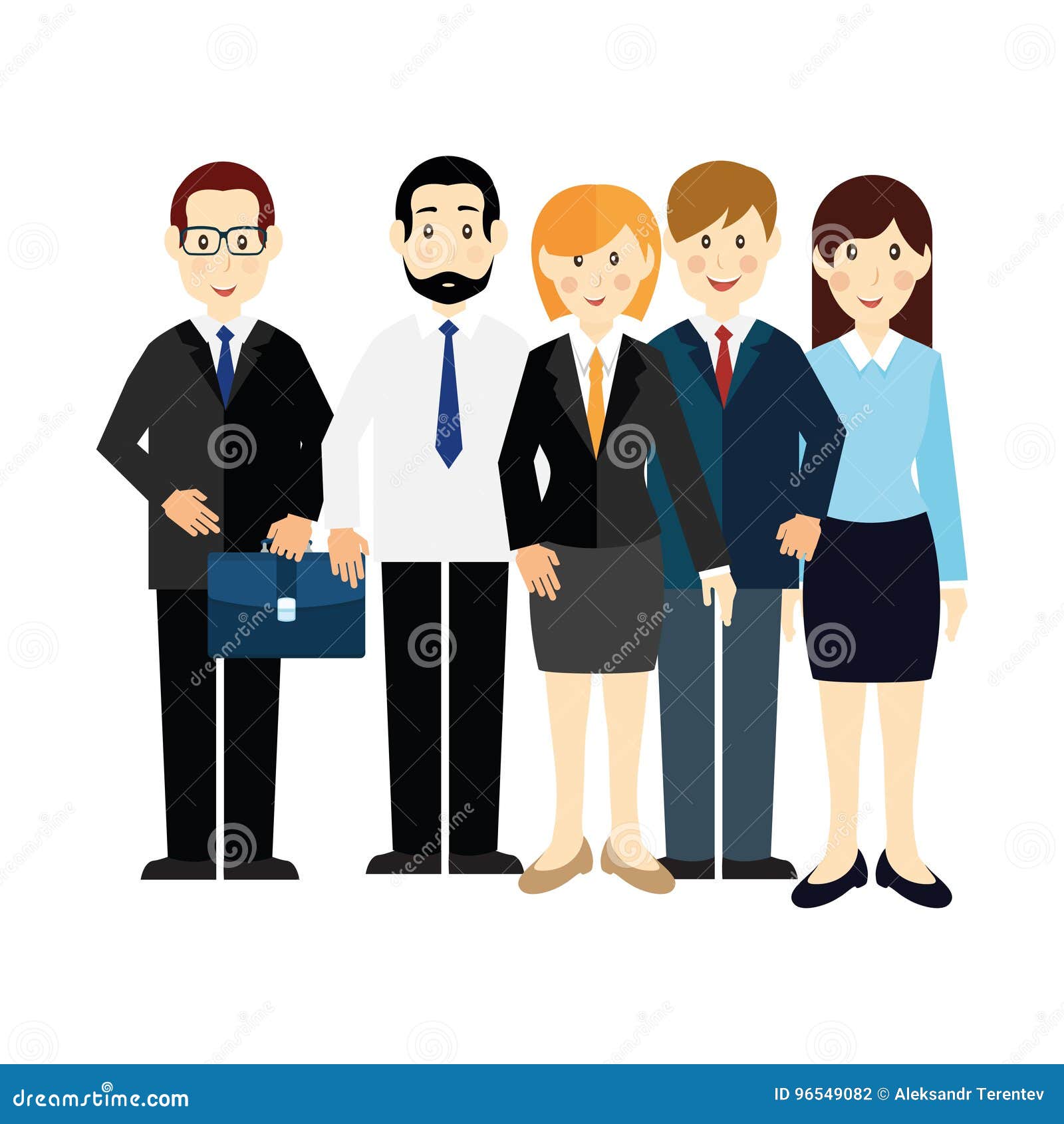Image 5 of Office Workers in Business Suits. Stock Vector ...