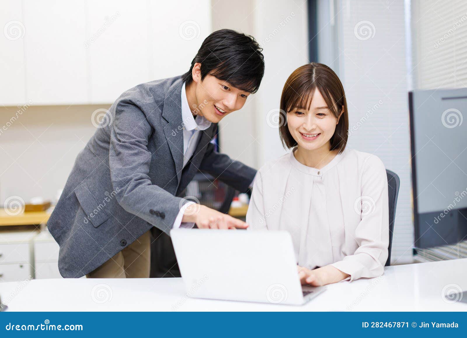 Boss and subordinates stock image. Image of employees - 282467871