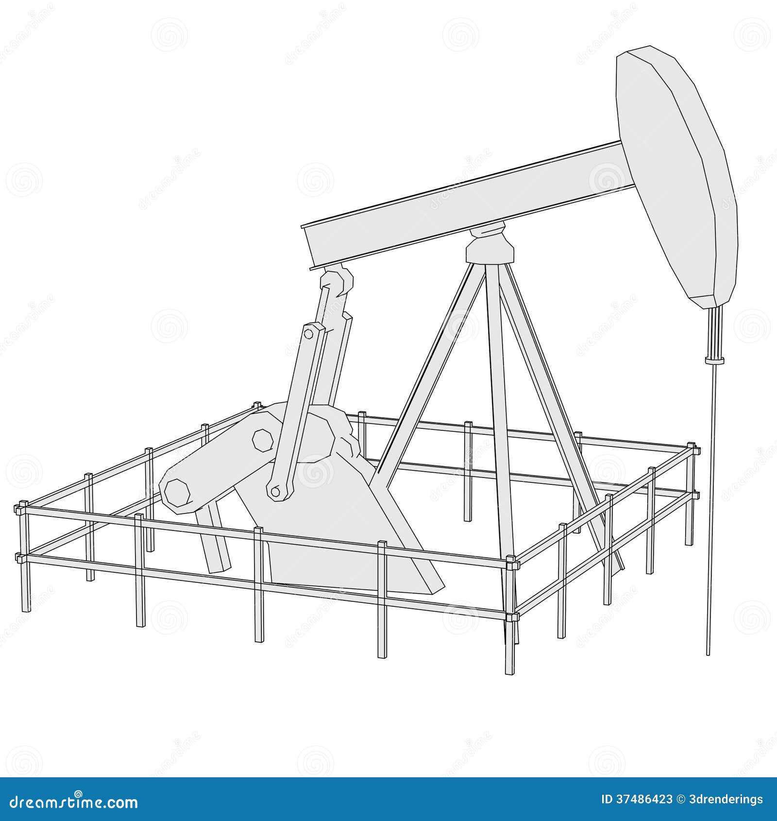 Image of oil dig stock illustration. Illustration of sketch - 37486423