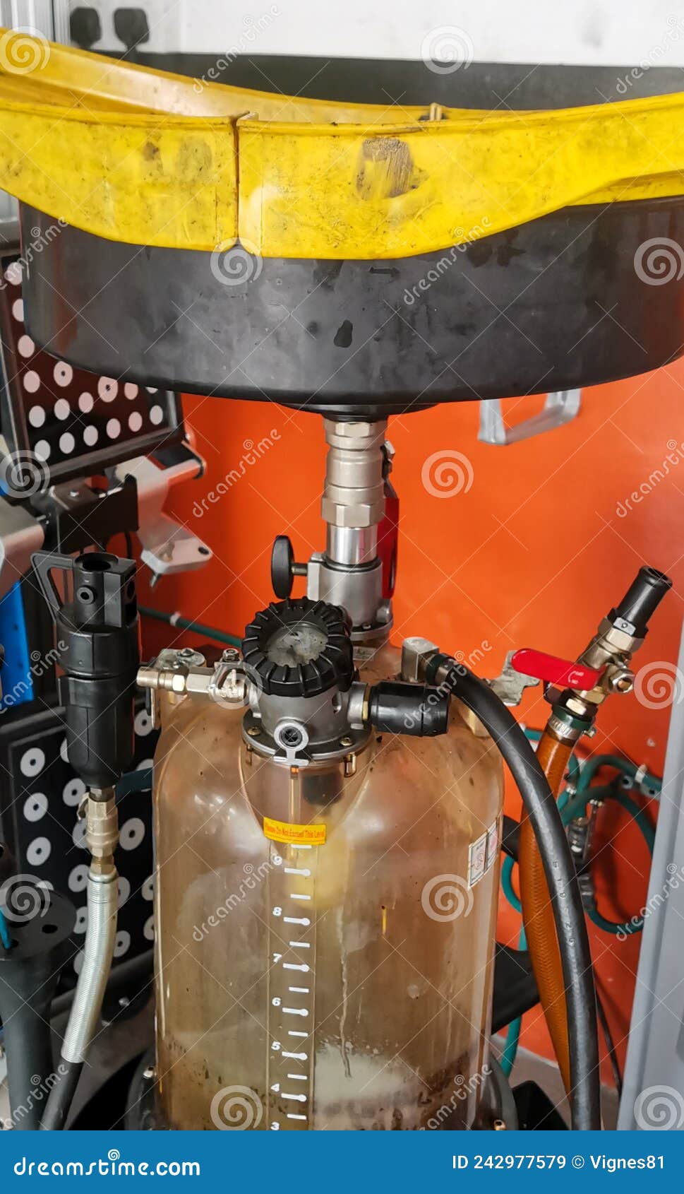 Engine Oil Service Container Stock Image - Image of bike, workshop ...