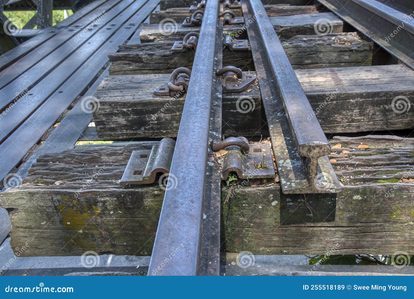 The Old Historical Abandoned Railway Track. Stock Image - Image of ...