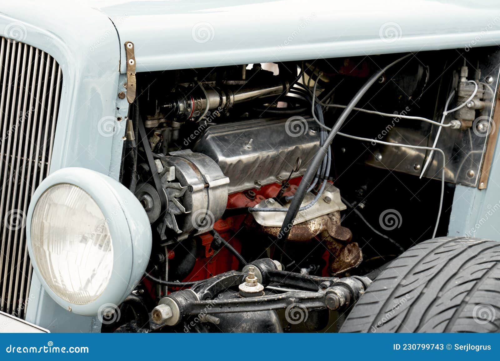 Old car engine stock image. Image of beautiful, carburetor - 230799743