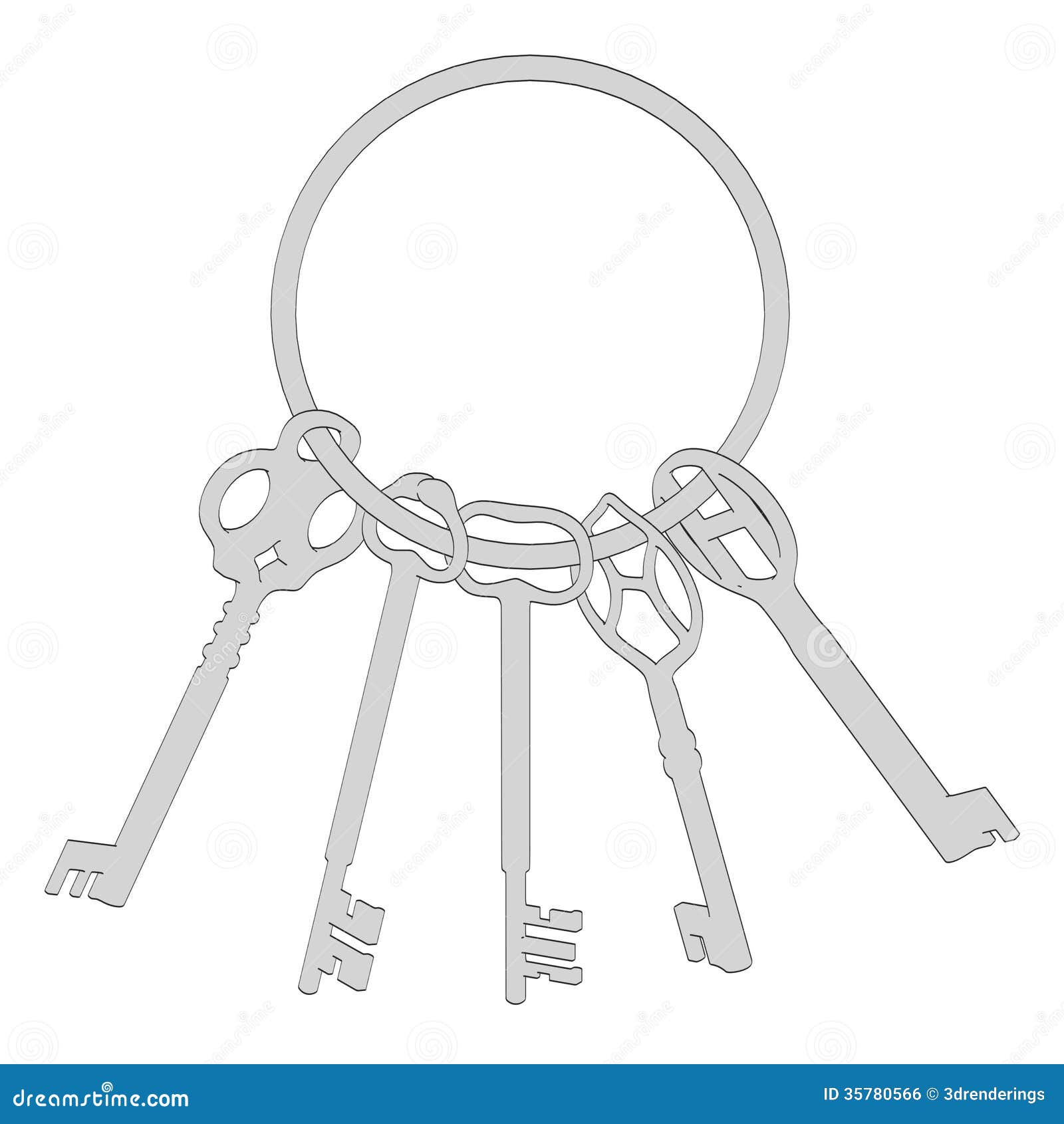 Image of old keys stock illustration. Illustration of handdraw - 35780566