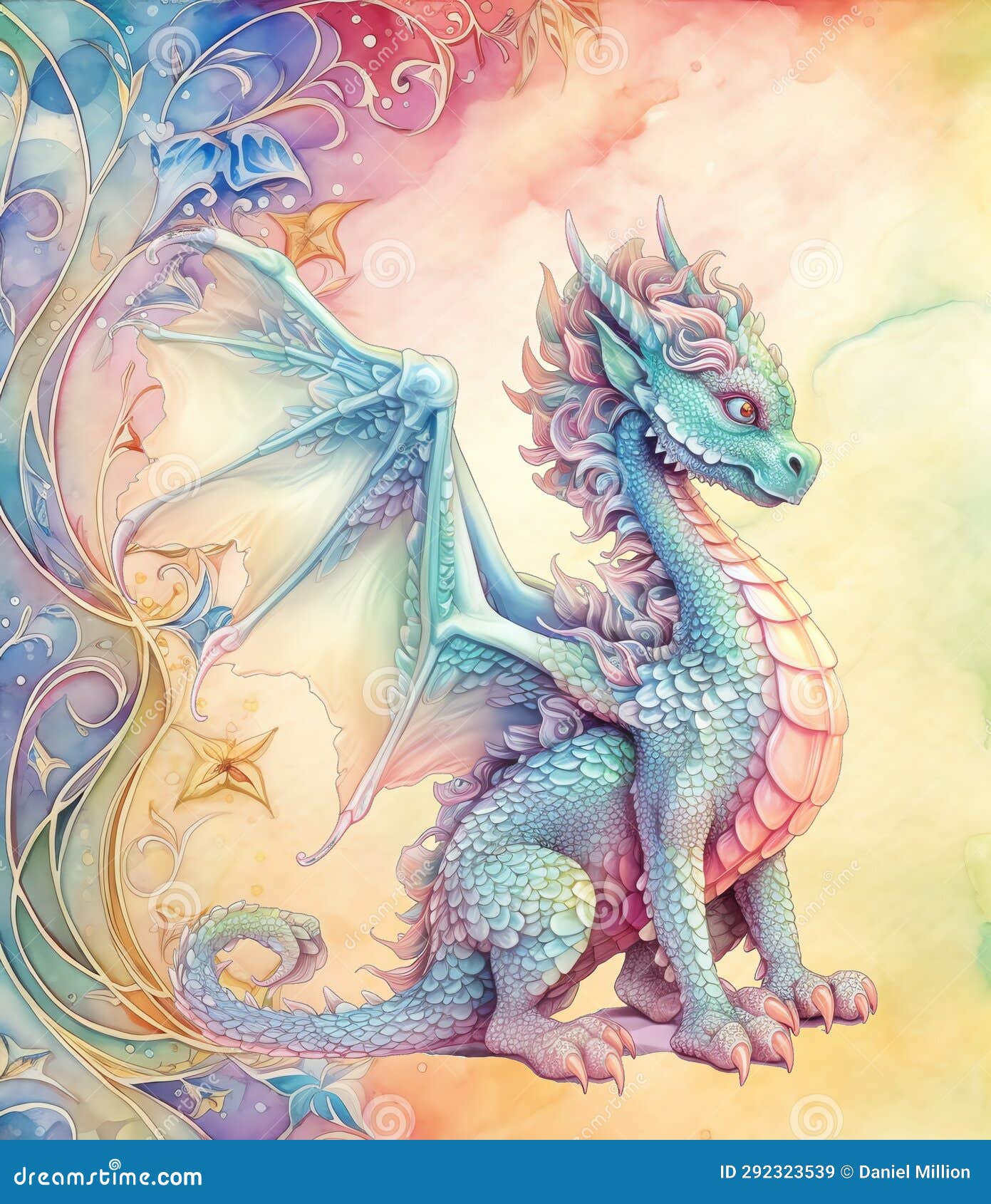 Old Paper Magical Dragon Vintage Junk Journal Digital Paper Stock ...