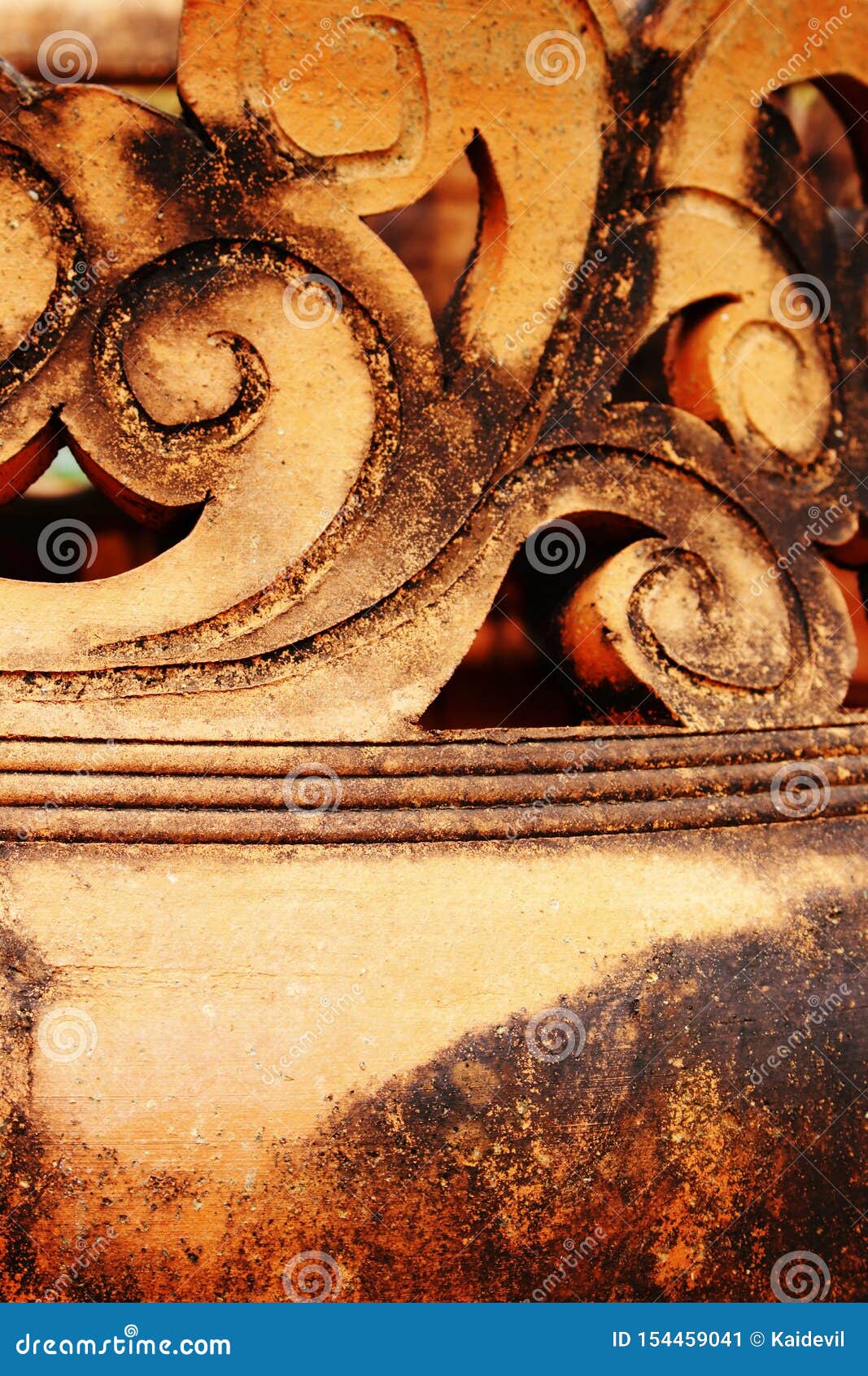 Old pattern on pottery stock image. Image of clay, decorative - 154459041