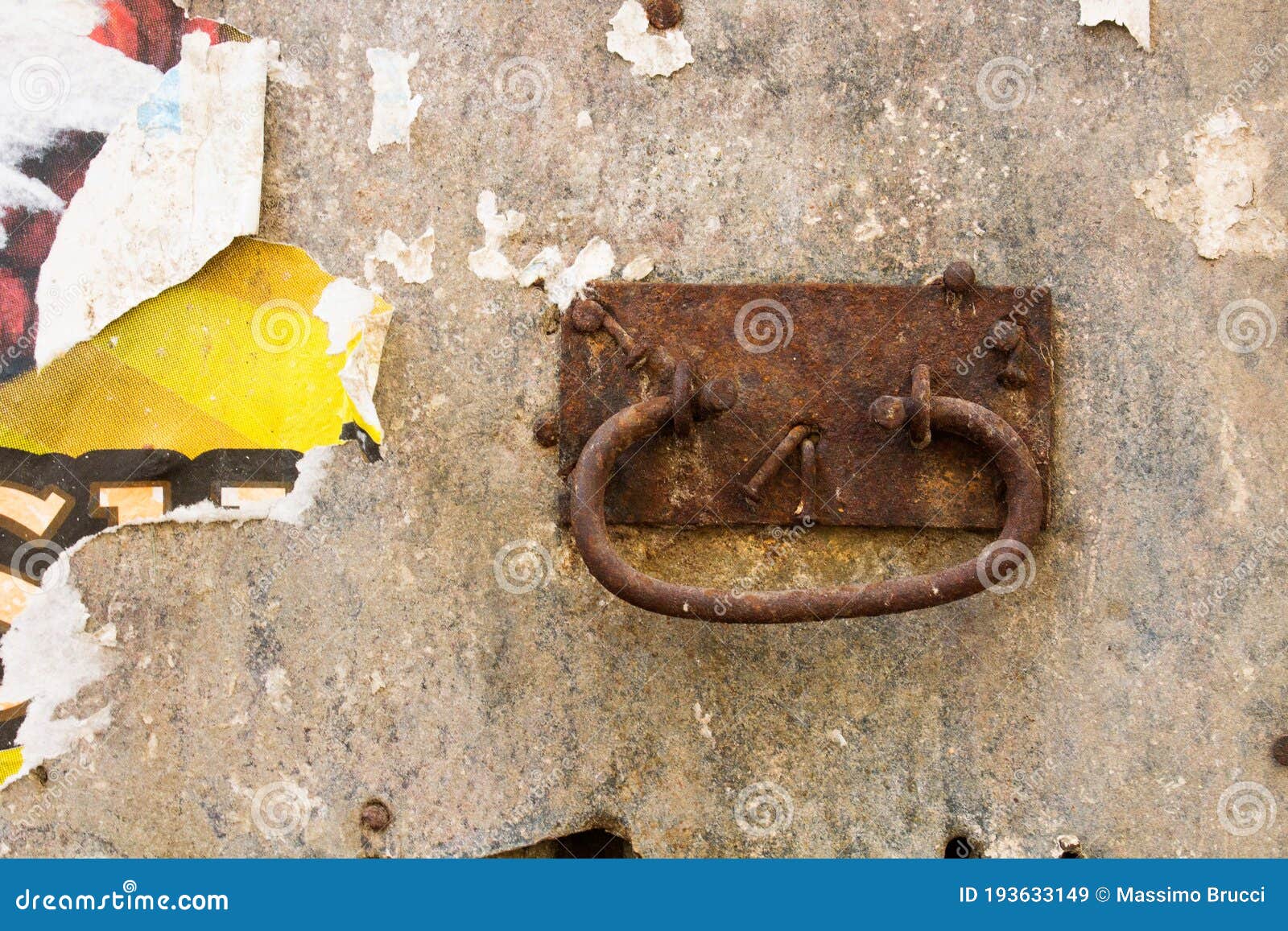 Image of an Old Rusty Handle on a Door Stock Image - Image of backdrop ...
