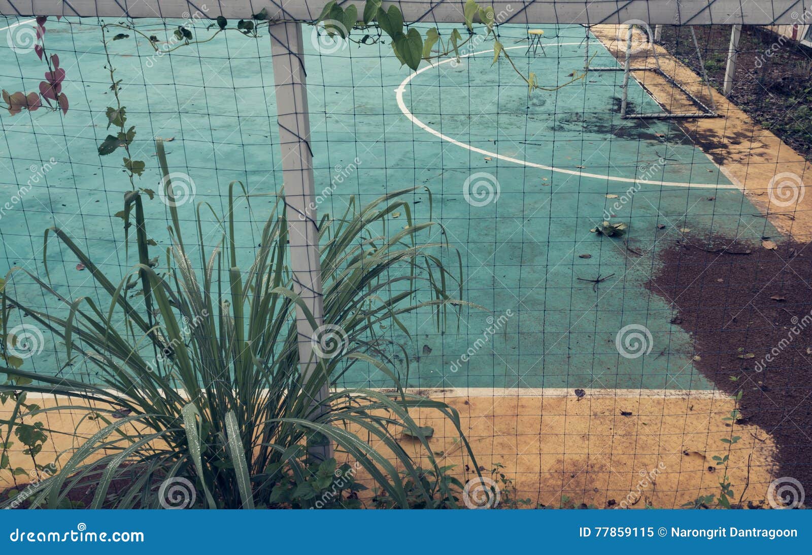 Image of Old Soccer Goal in Field . Stock Image - Image of game ...