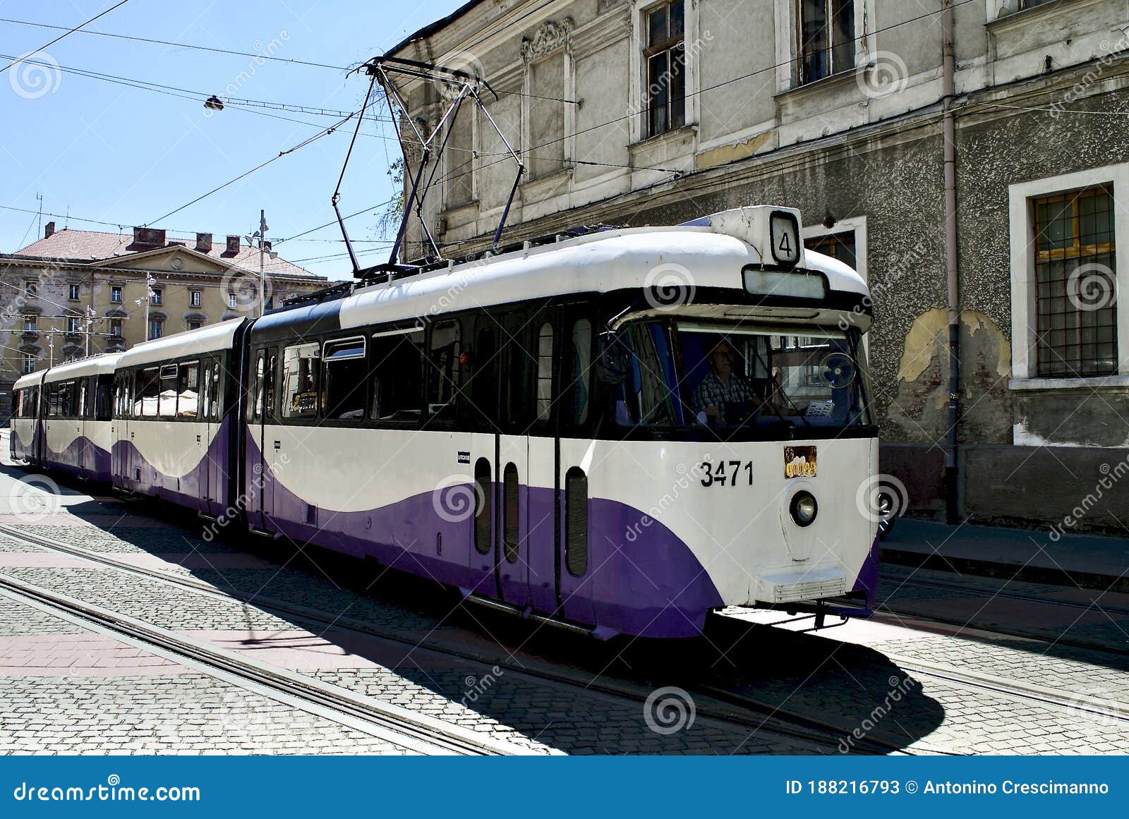 Image of Old Tramway Transport in Timisoara Editorial Stock Photo ...