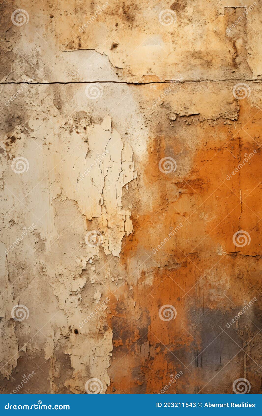 An Image of an Old Wall with Peeling Paint Stock Illustration ...
