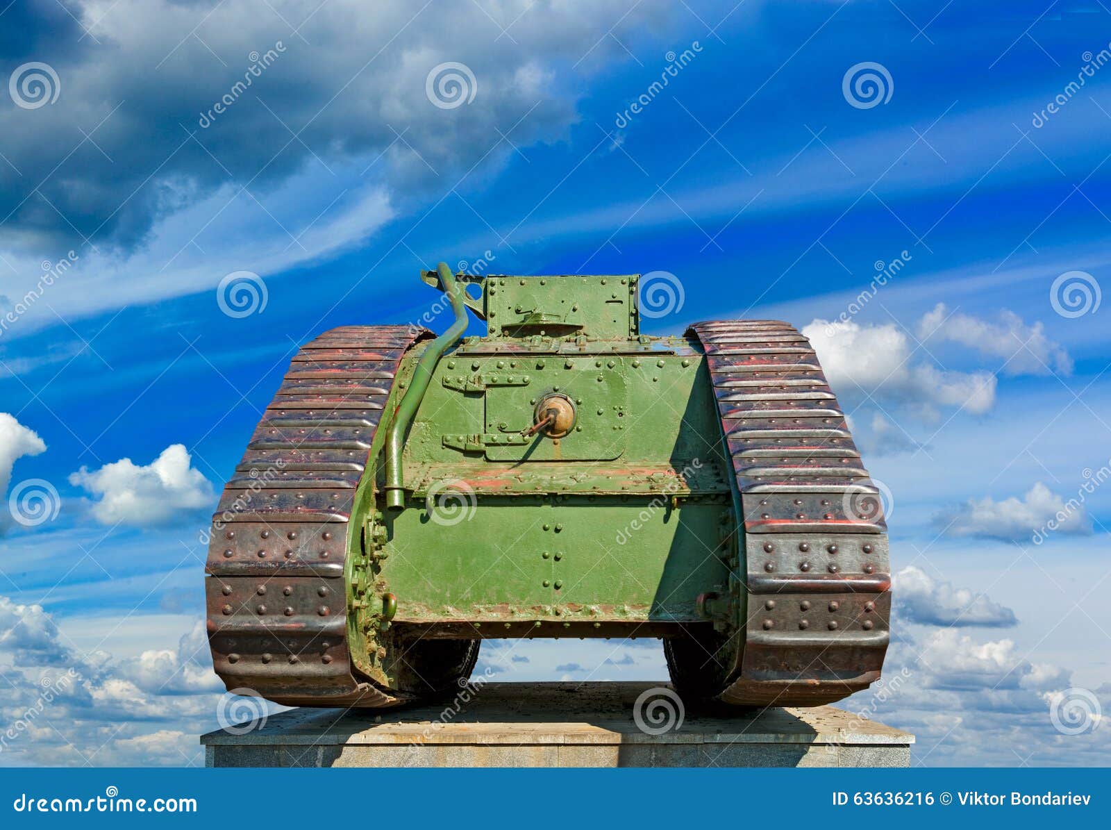 Image of One Old Tank Close-up Stock Photo - Image of armor, fight ...