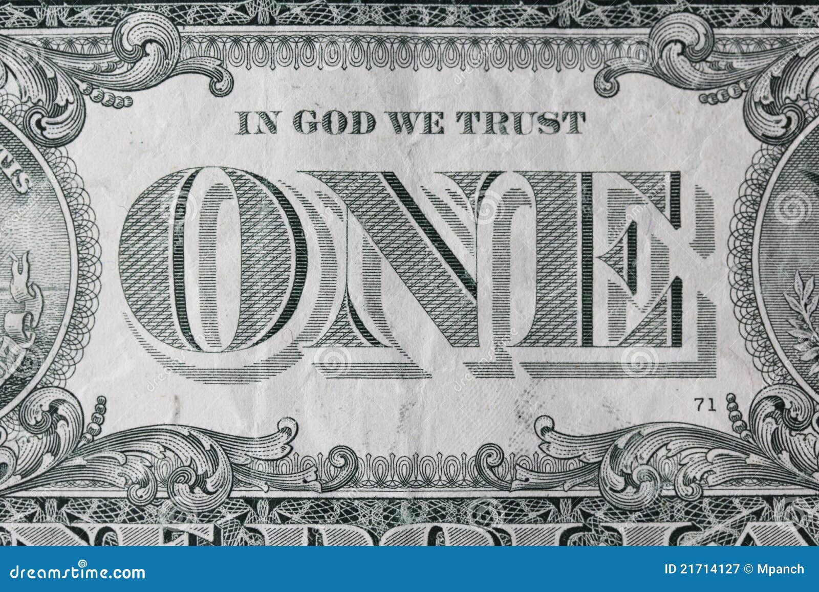 Image of one USdollar stock image. Image of business - 21714127