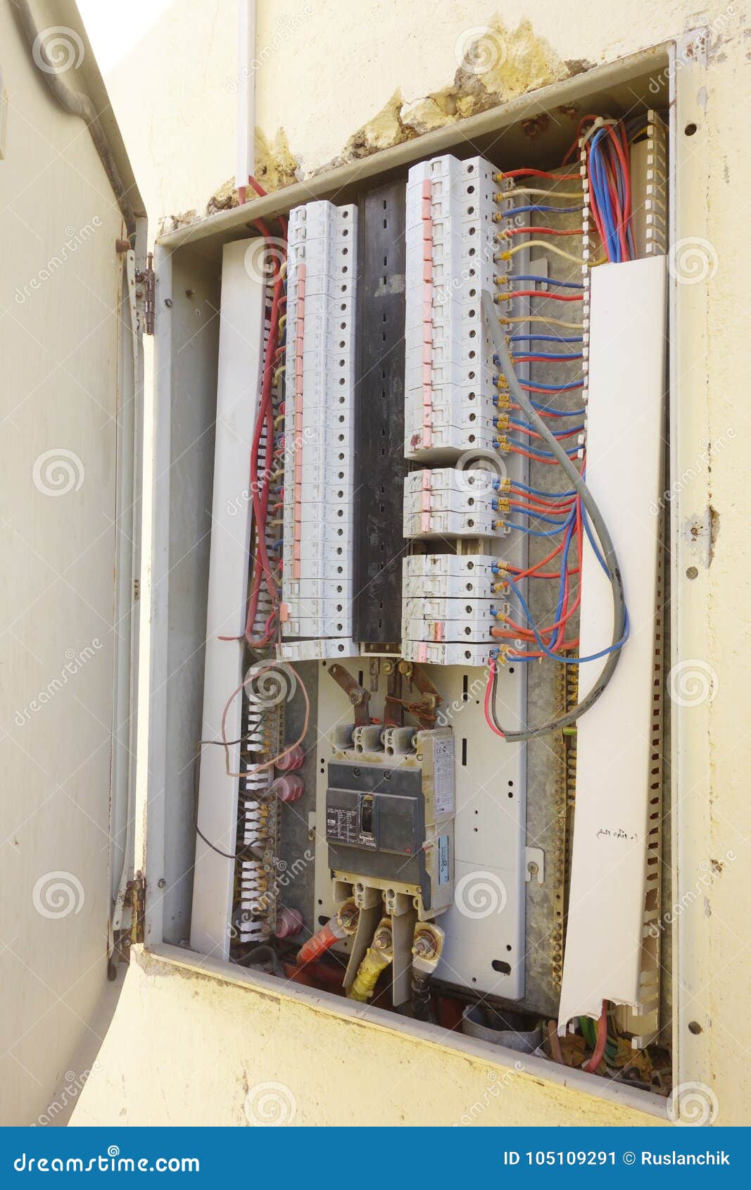 Old electric box stock image. Image of cable, voltage - 105109291