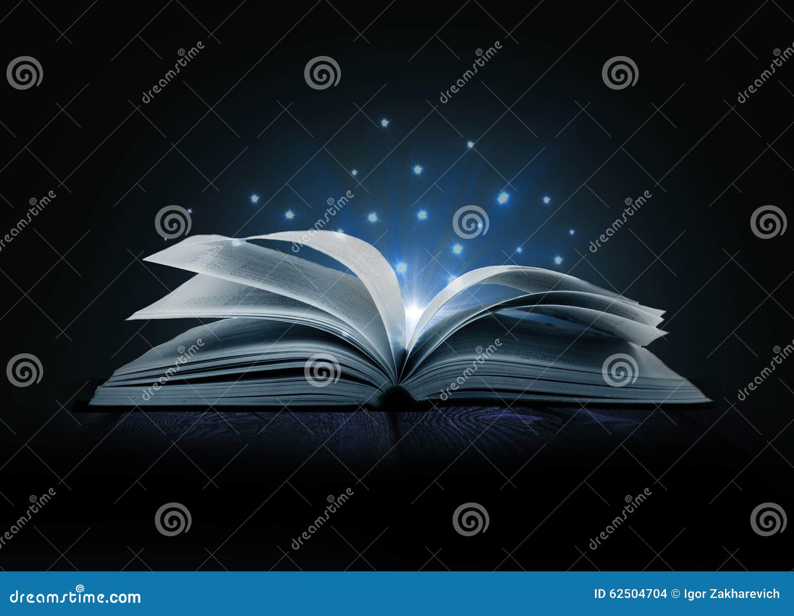 Image of opened magic book stock illustration. Illustration of ...