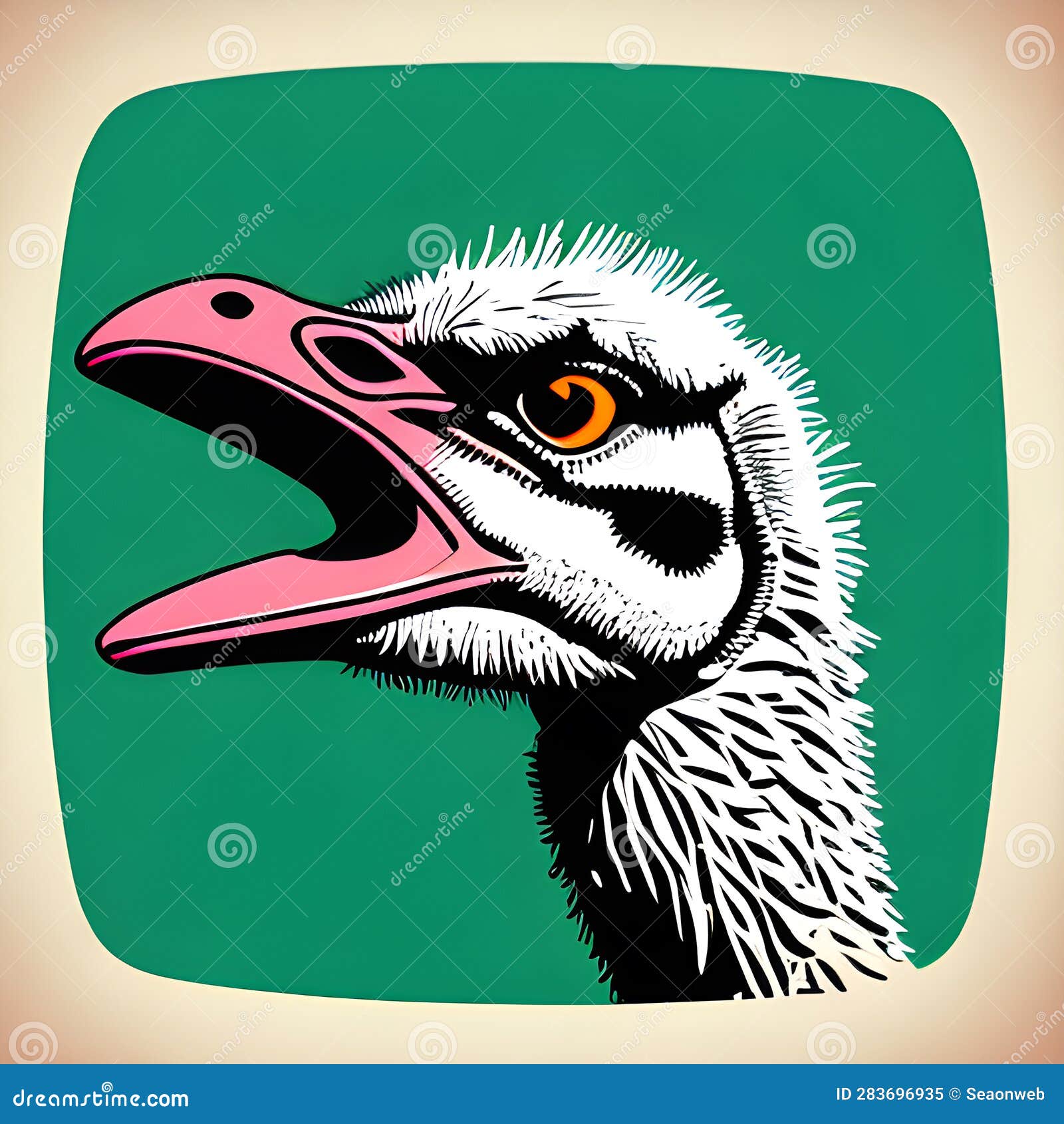 The Image of Ostrich Vector Graphic Editorial Image - Illustration of ...