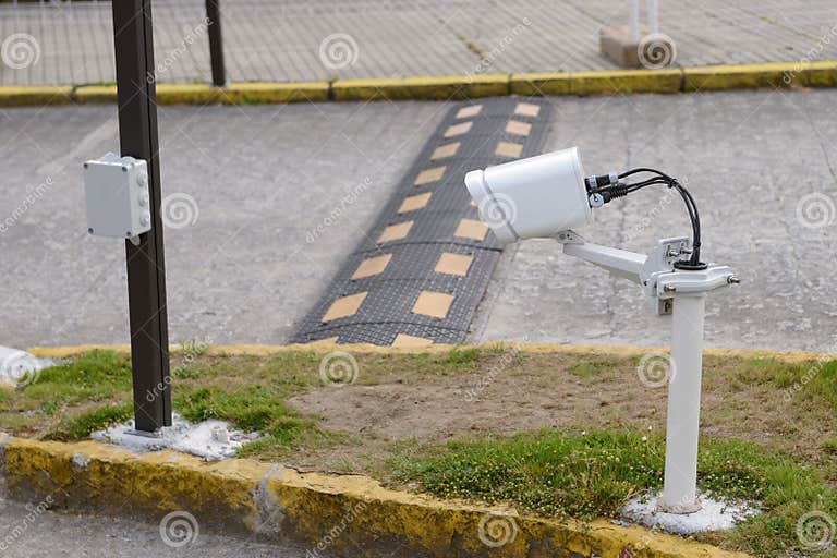 Outdoor Security Camera on the Pole Stock Image - Image of pole, lens: 127906309