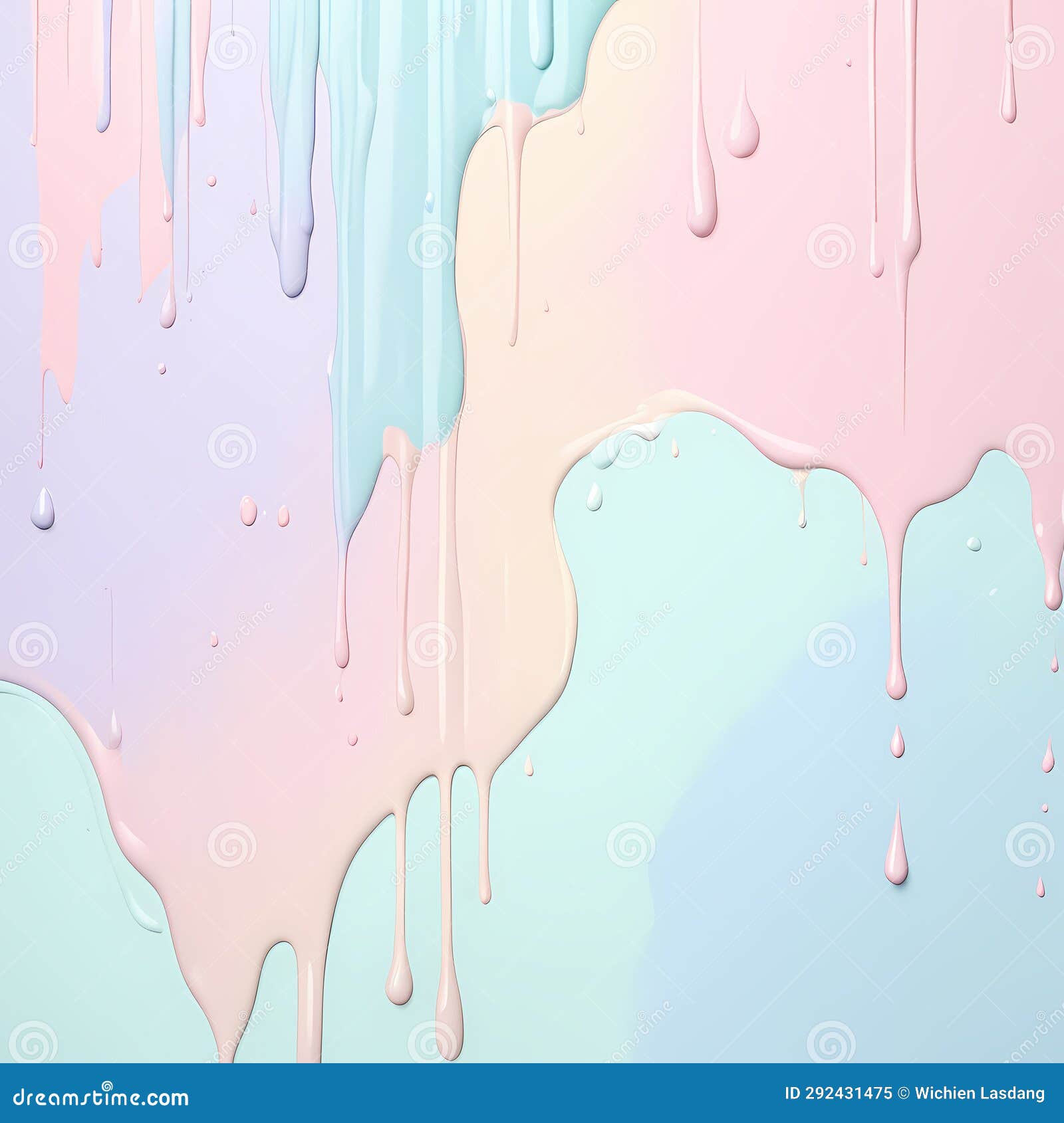 Dripping Paint, Pastel Color, Pastel Image of Paint Slowly Trickling ...