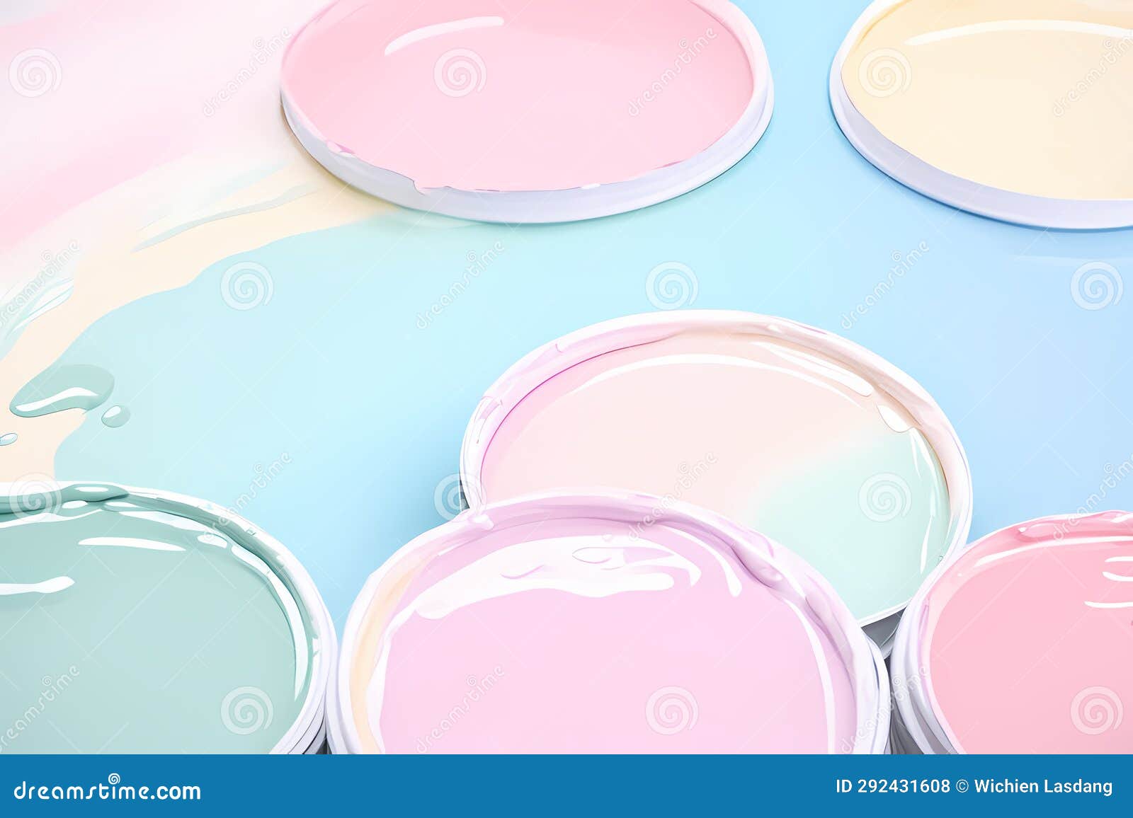 Dripping Paint, Pastel Color, Pastel Image of Paint Slowly Trickling ...