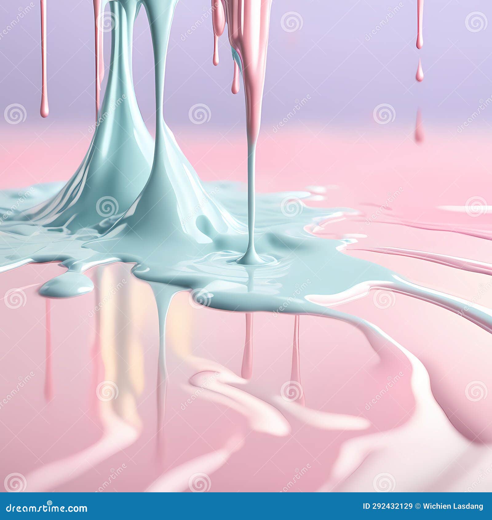 Dripping Paint, Pastel Color, Pastel Image of Paint Slowly Trickling ...