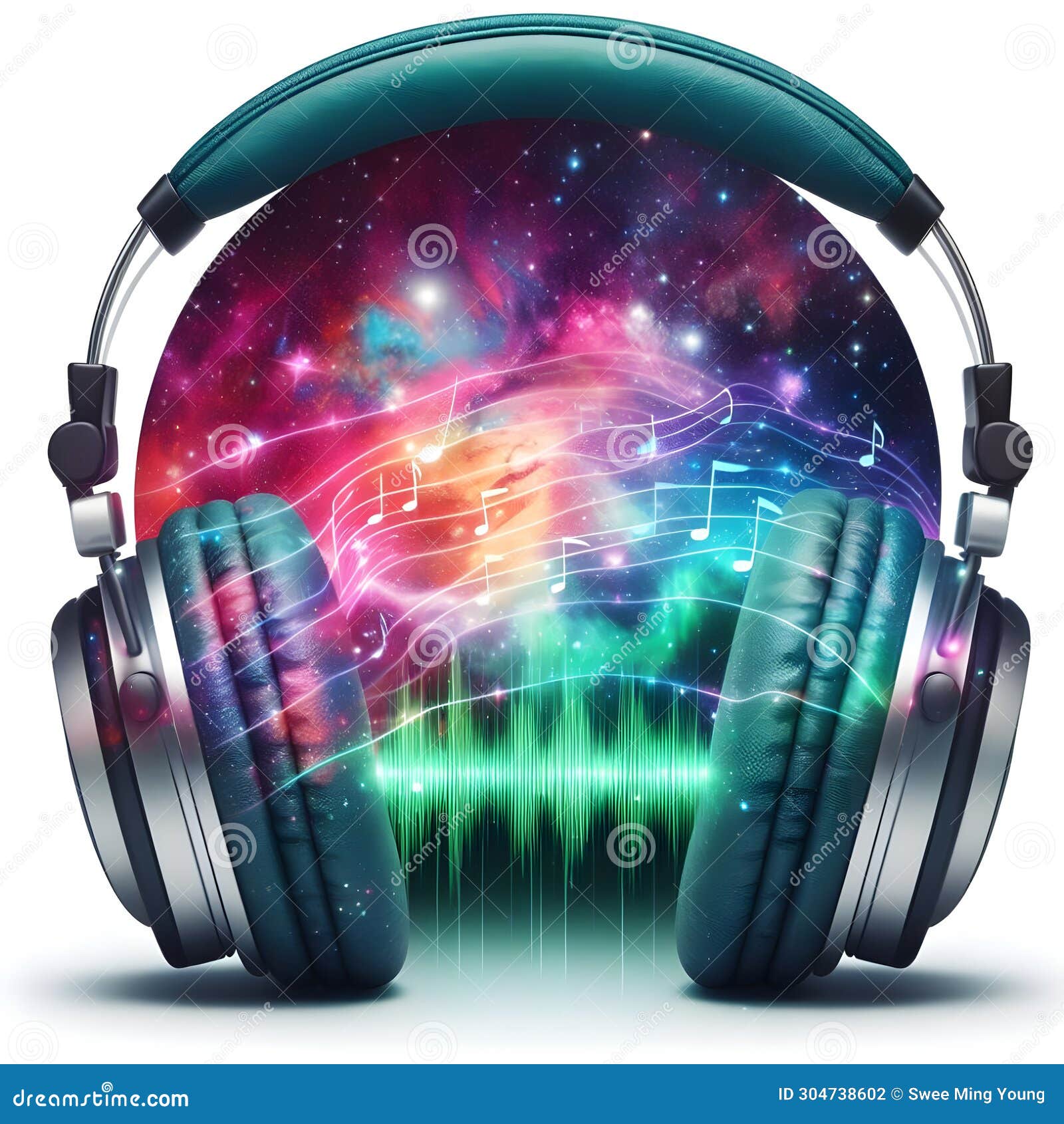 Image of a Pair of Headphones that Play the Music of the Cosmos in ...