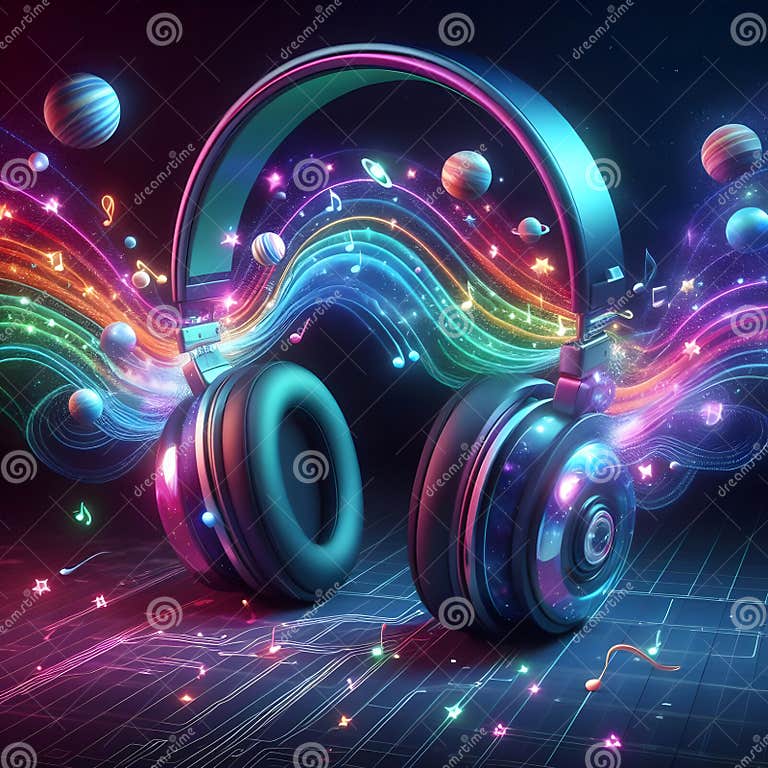 Image of a Pair of Headphones that Play the Music of the Cosmos in ...