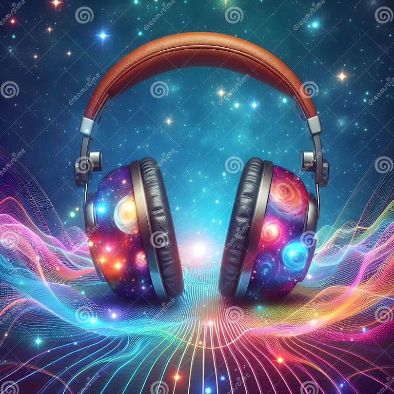 Image of a Pair of Headphones that Play the Music of the Cosmos in ...