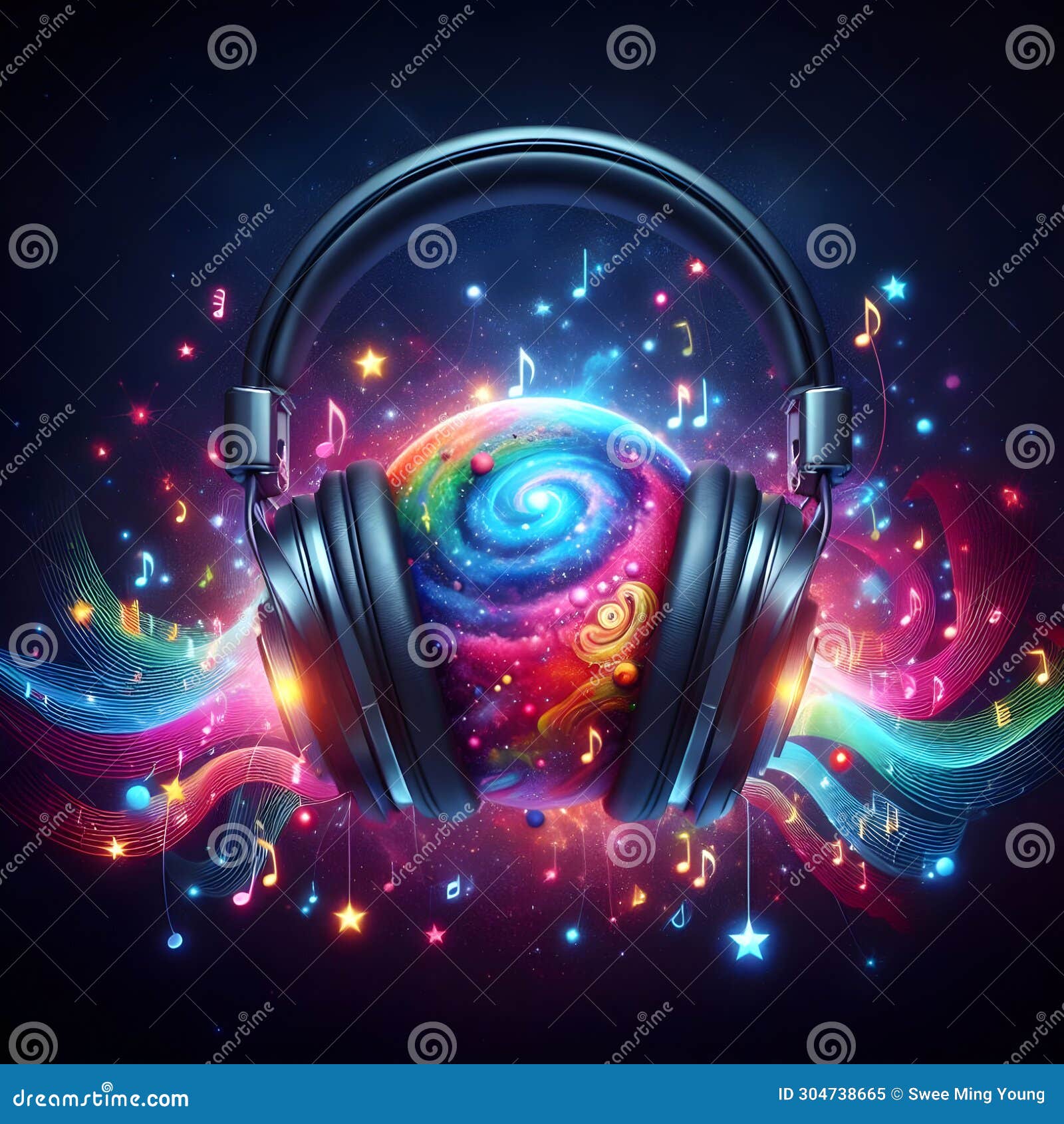 Image of a Pair of Headphones that Play the Music of the Cosmos in ...