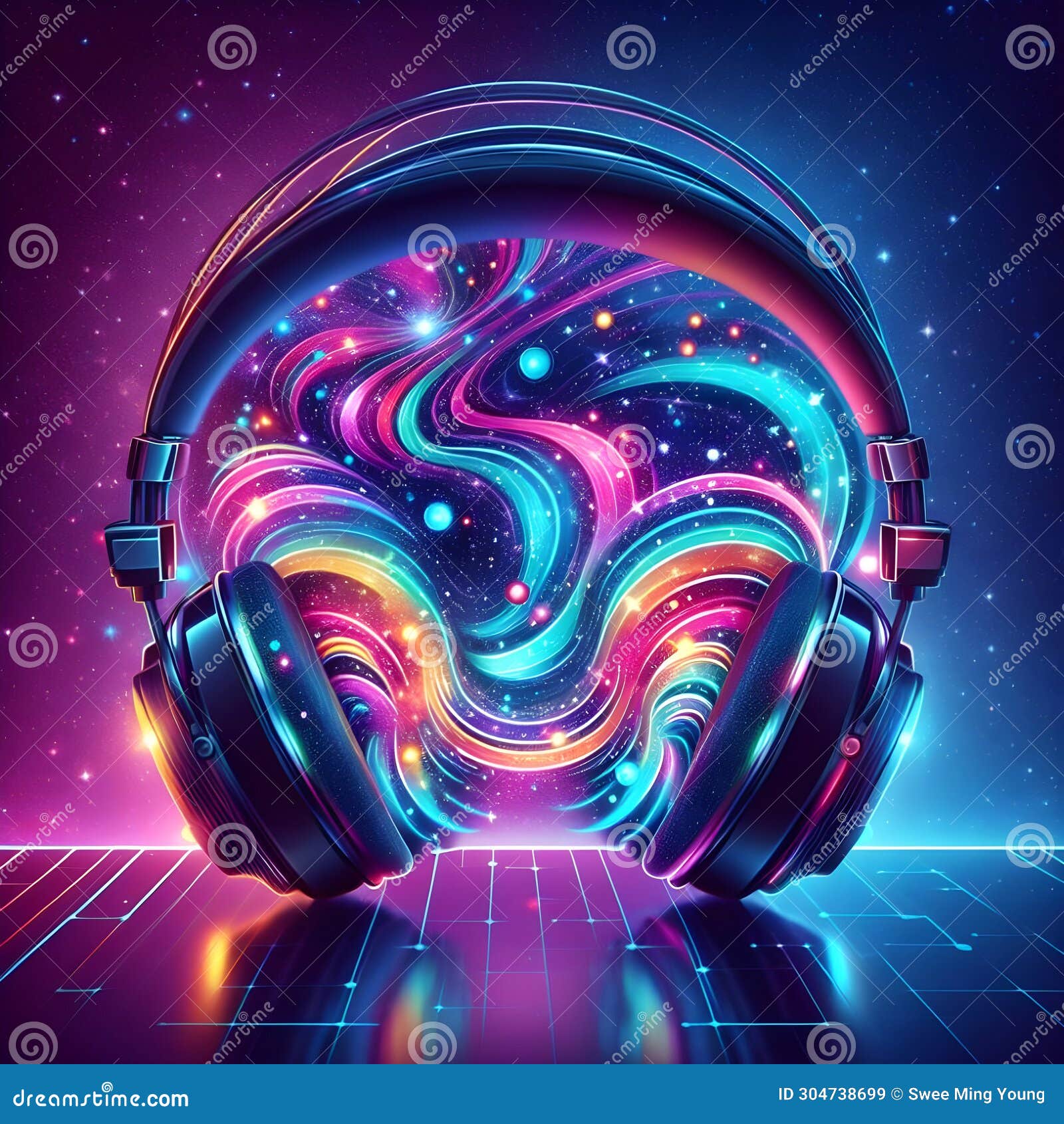 Image of a Pair of Headphones that Play the Music of the Cosmos in ...