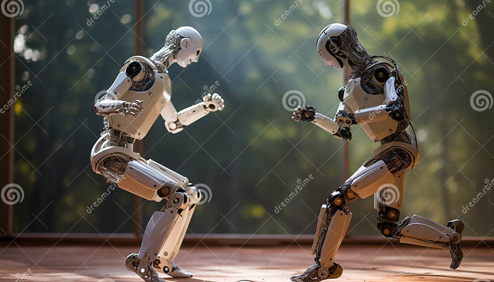 Robotic Dance Partners stock image. Image of competition - 335234809