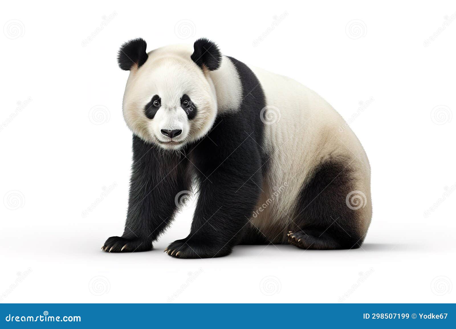 Image of a Panda on White Background. Mammals Stock Illustration ...