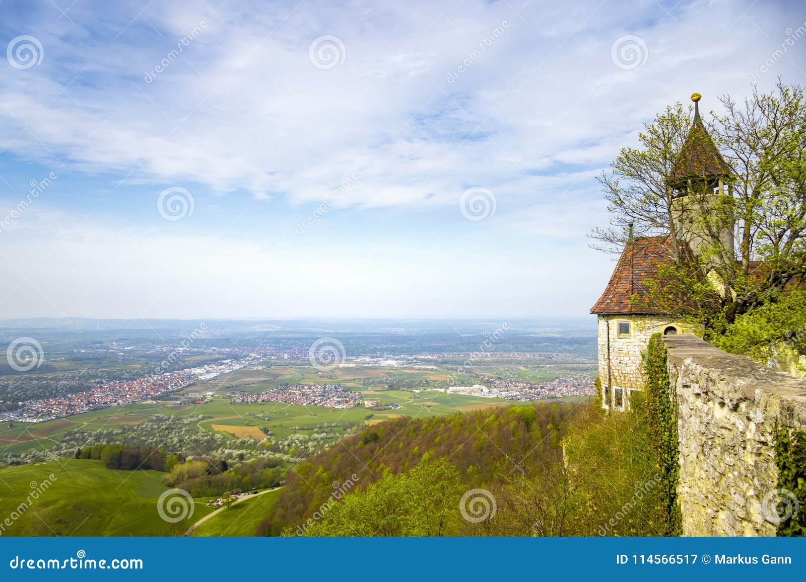 A Panoramic View from Castle Teck Germany Stock Image - Image of burg ...