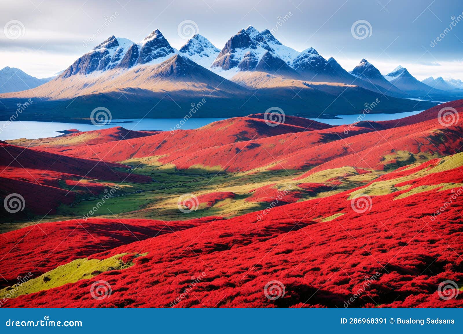 Panoramic View of the Red and Black Cuillin Mountains in the Isle of ...