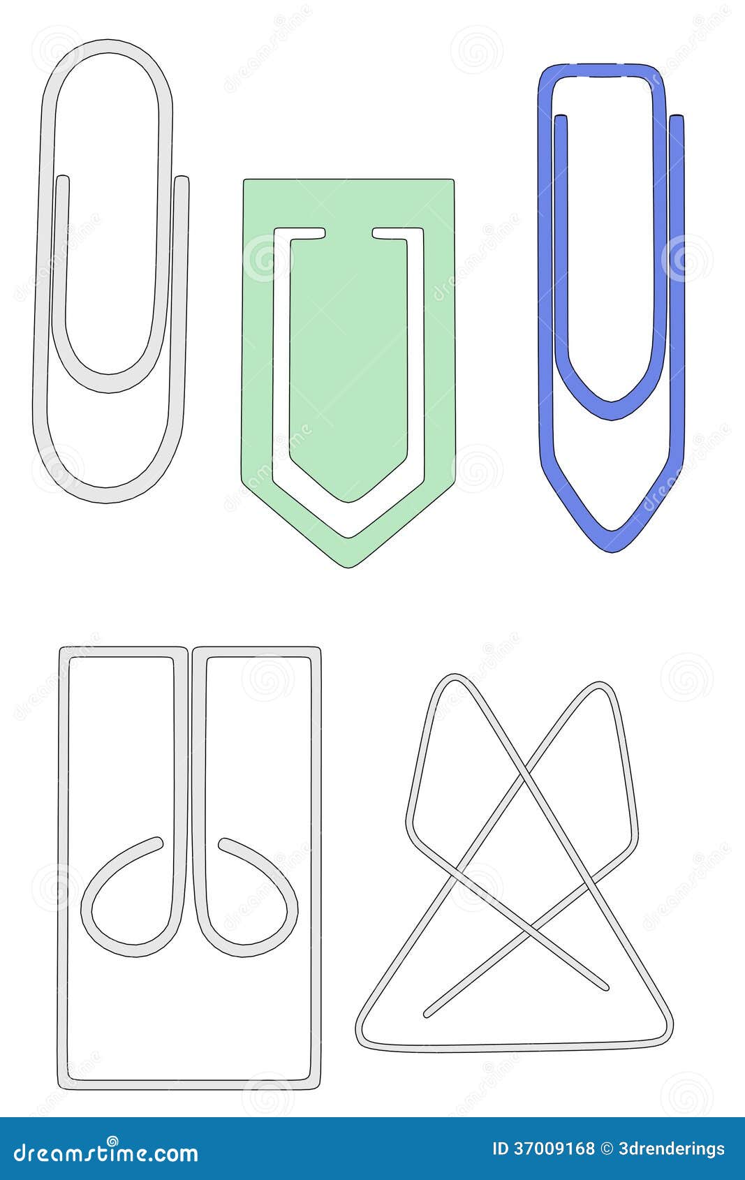 Image of paper clips stock illustration. Illustration of paper - 37009168