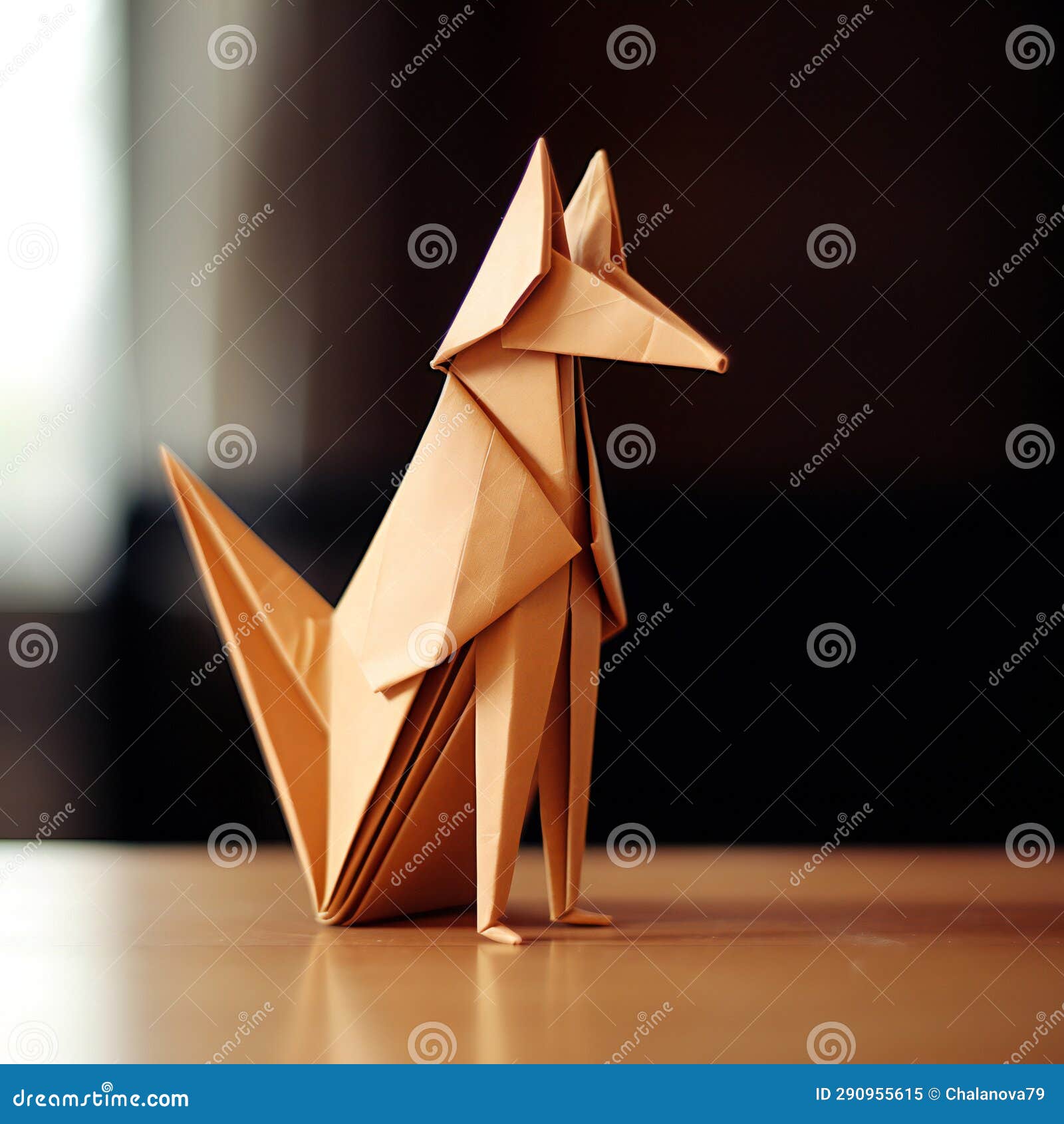 Image of a Paper Red Fox Origami Stock Image - Image of creation ...