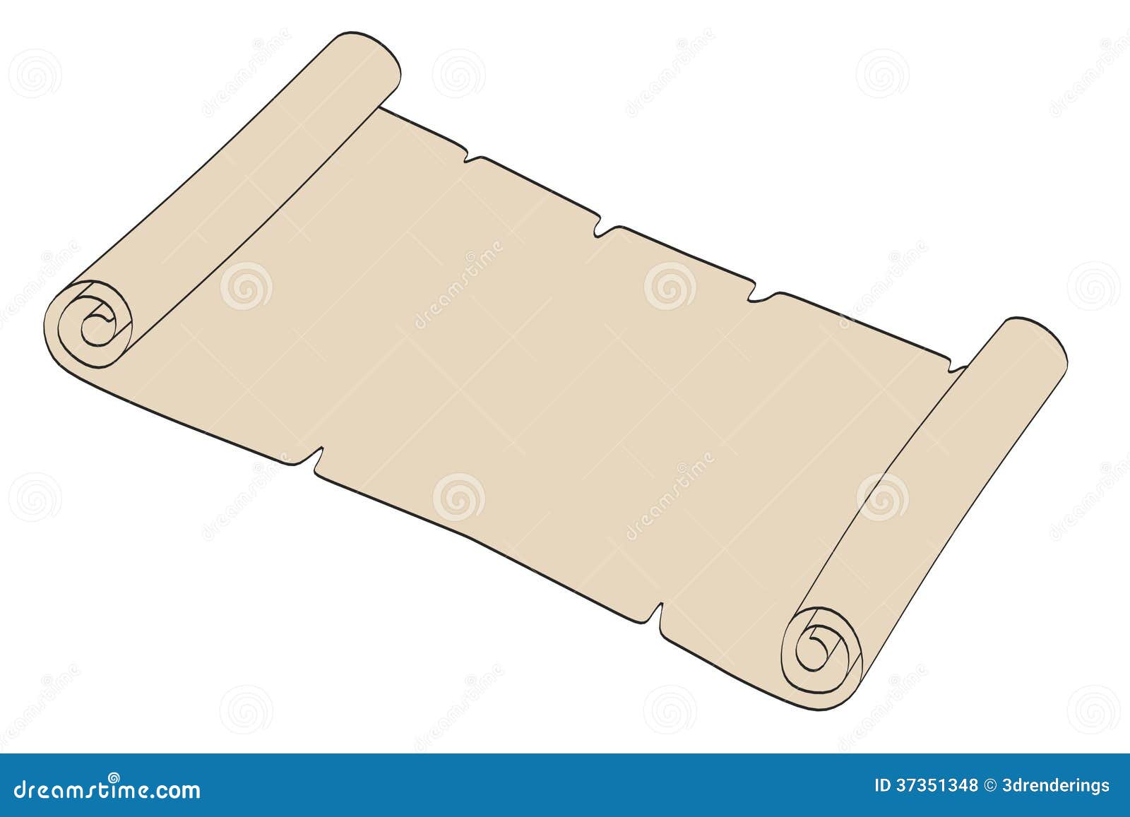 Image of paper scroll stock illustration. Illustration of drawing ...