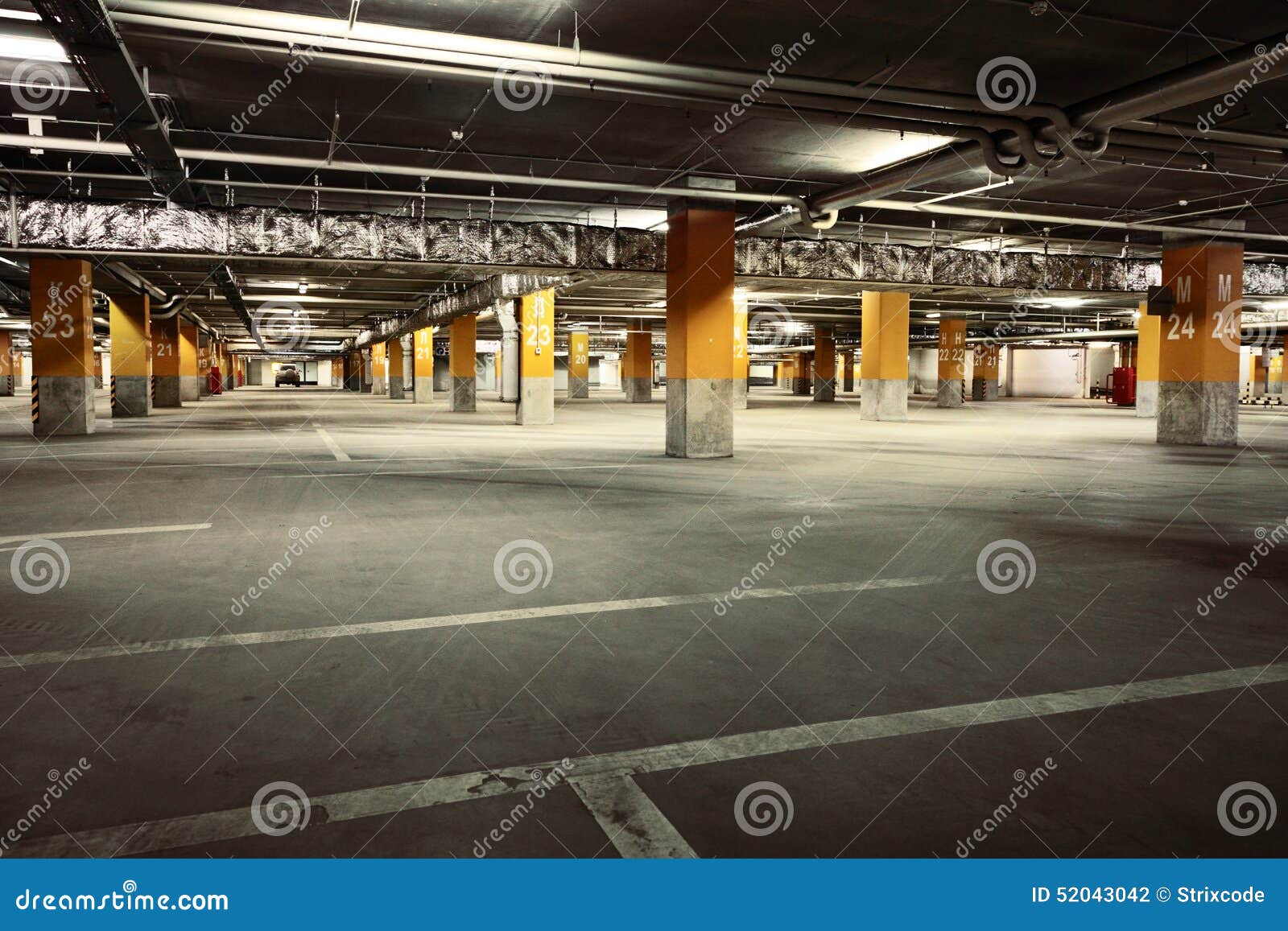 Image of Parking Garage Underground Interior Stock Photo - Image of ...