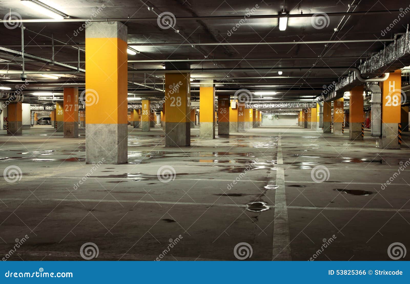 Image of Parking Garage Underground Interior Stock Photo - Image of ...