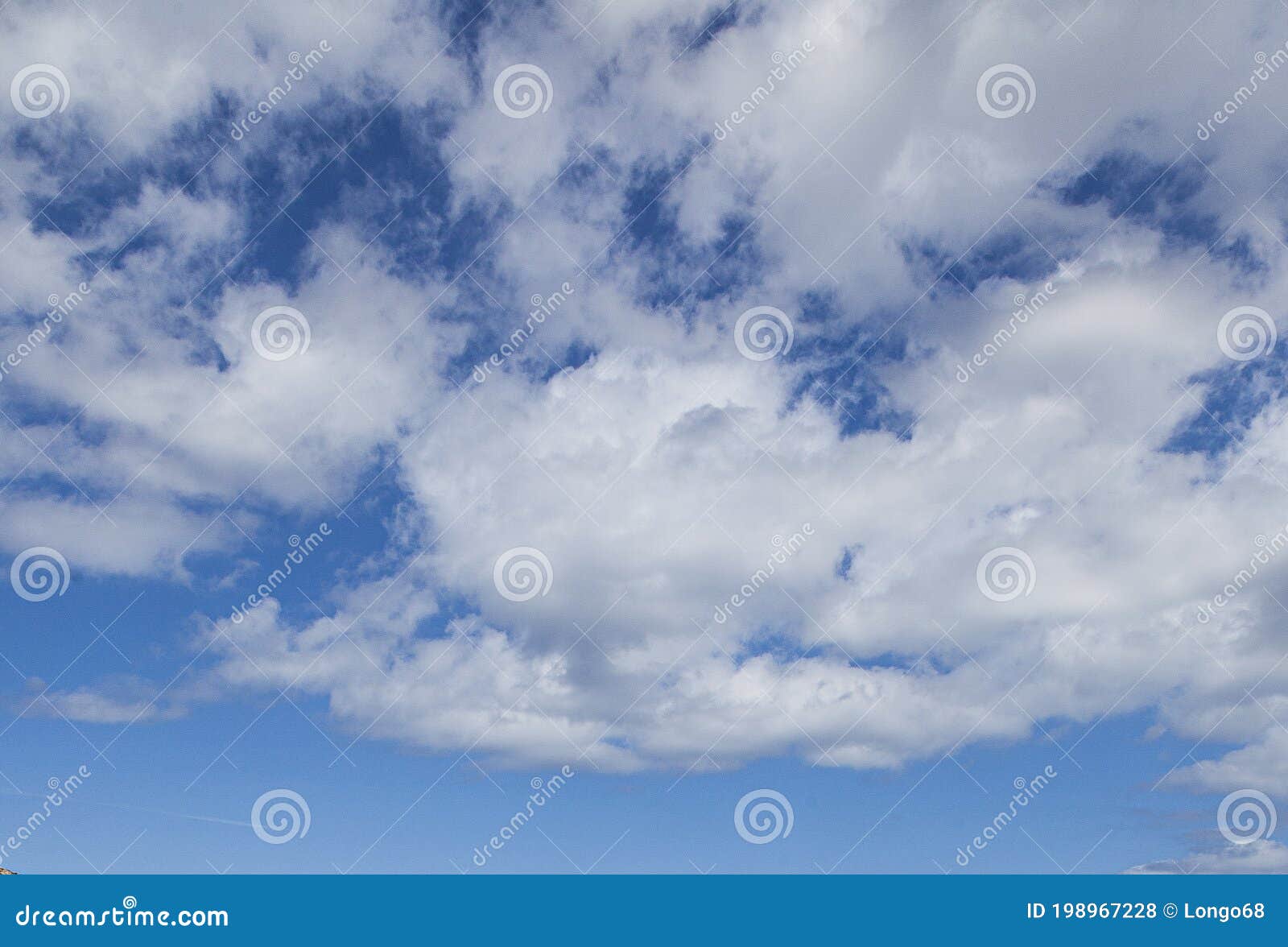 Image of a Partly Cloudy and Partly Clear Sky during the Day Stock ...
